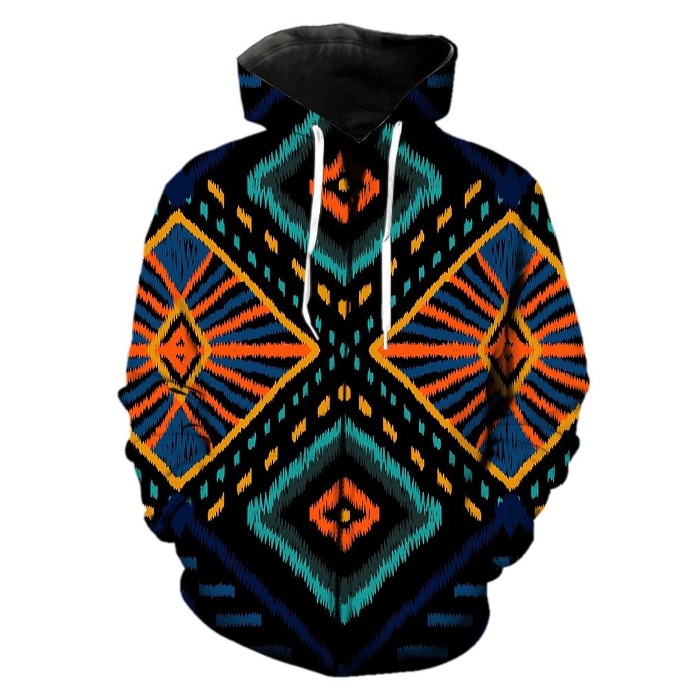 Fabric Map of Ethnic Primitive Tribes Men's Zipper Hoodie Unisex Streetwear Long Sleeve Harajuku ...