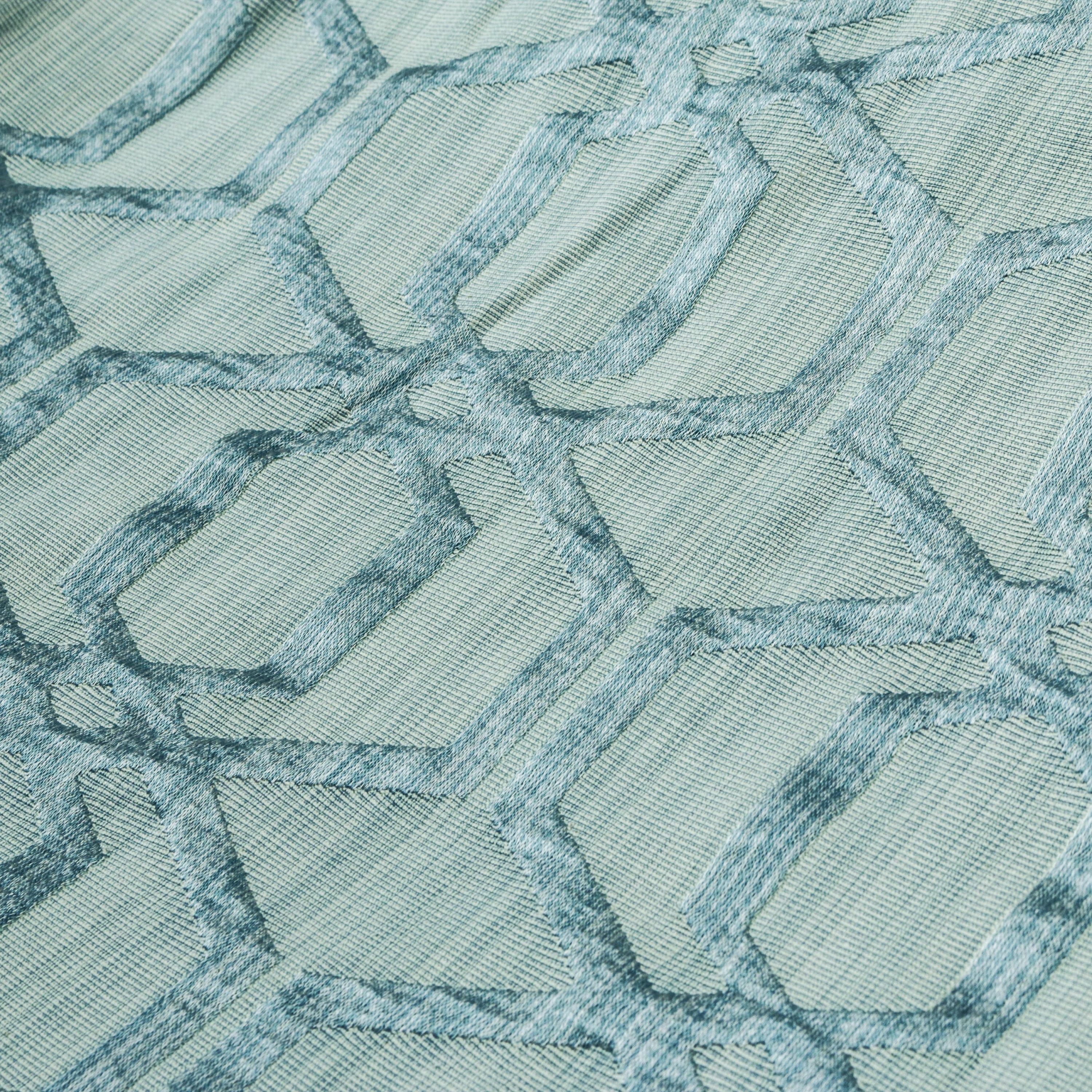 Fabric Mart Direct Blue, Cream Jacquard Weave Fabric By The Yard, 54 ...