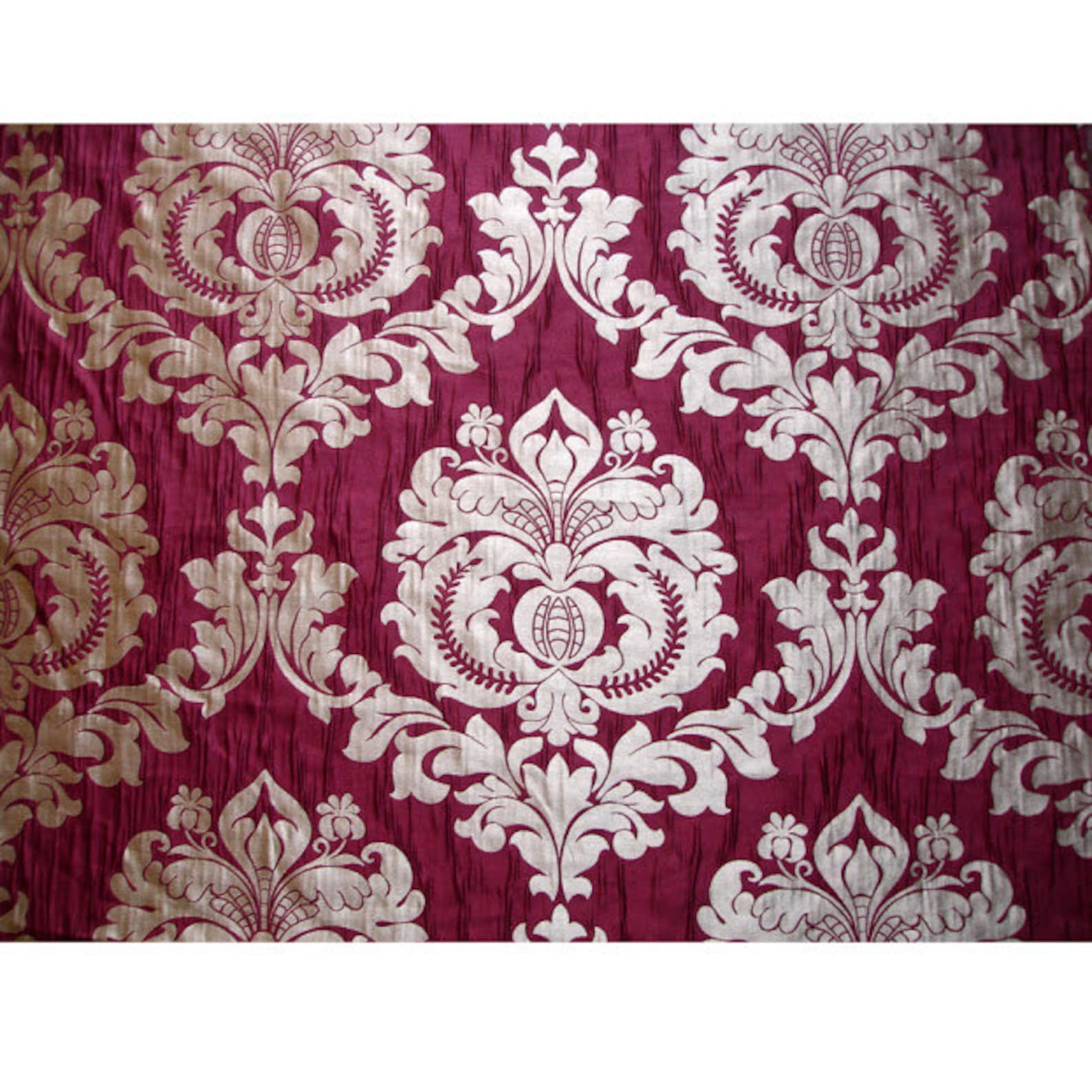 Fabric Mart Direct Burgundy Polyester Weave Fabric By The Yard, 48 ...