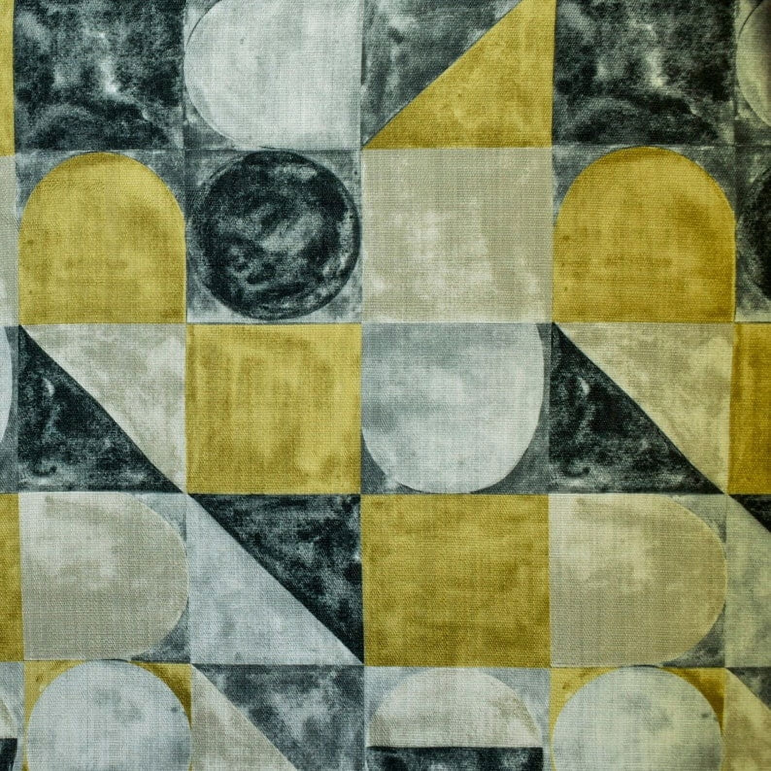 Fabric Mart Direct Chartreuse Shapes Fabric By The Yard, 2 Continuous ...