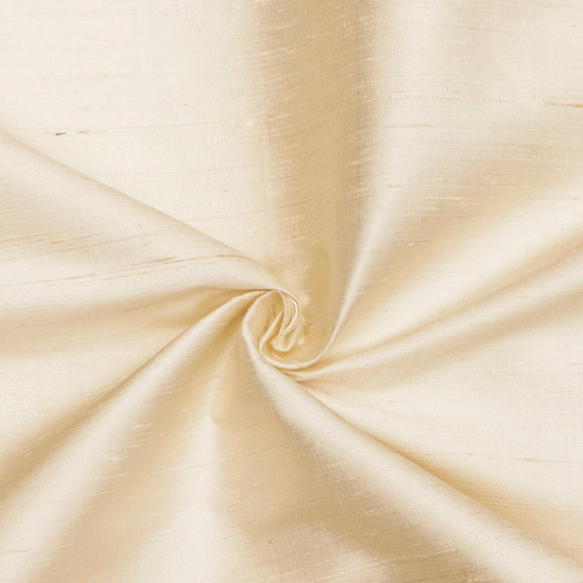Fabric Mart Direct Cream Pure Silk Fabric By The Yard, 41 inches or 104 ...