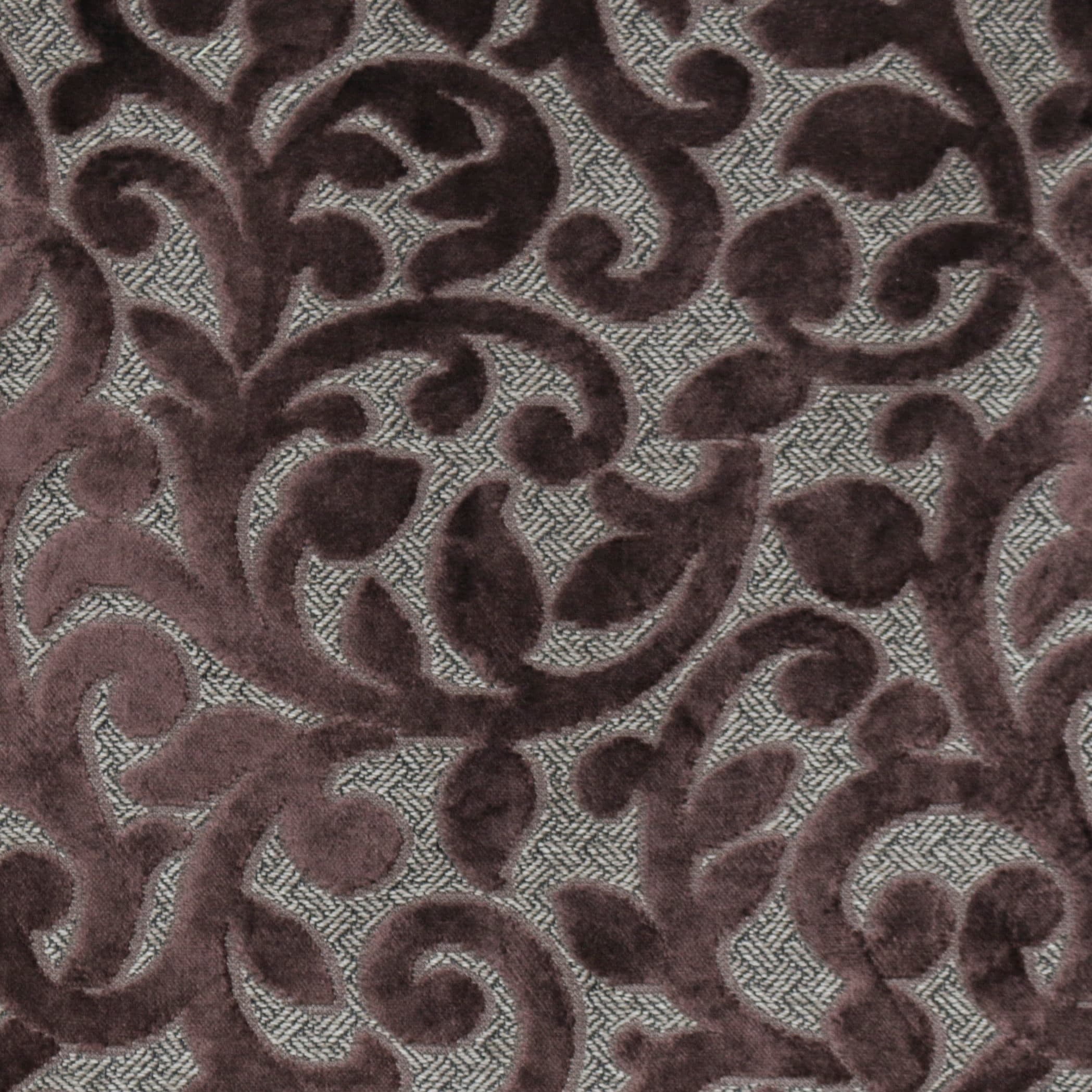 Fabric Mart Direct Dark Brown Jacquard Velvet Fabric By The Yard, 54 ...