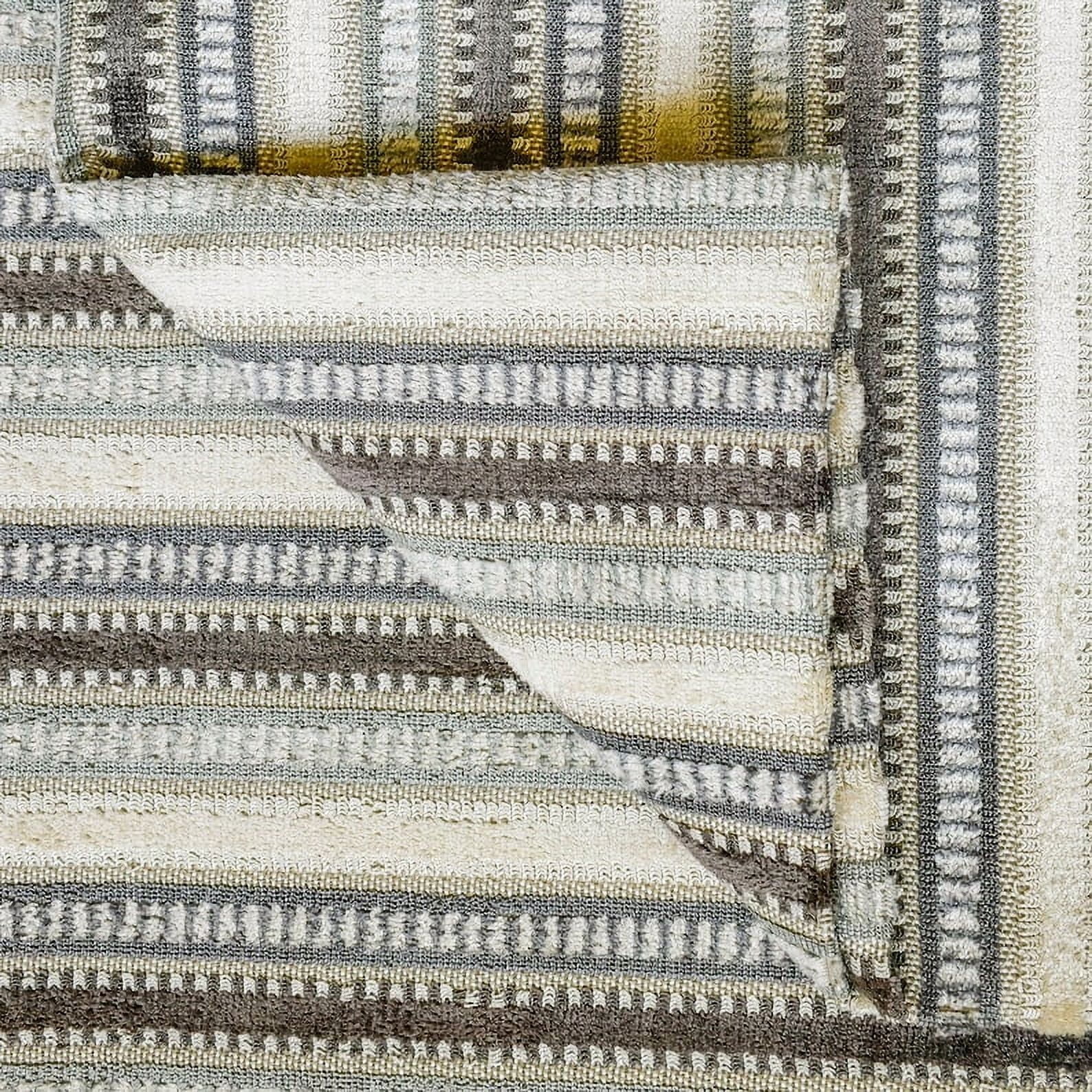 Fabric Mart Direct Jacquard Velvet Stripes Fabric By The Yard, 20 ...