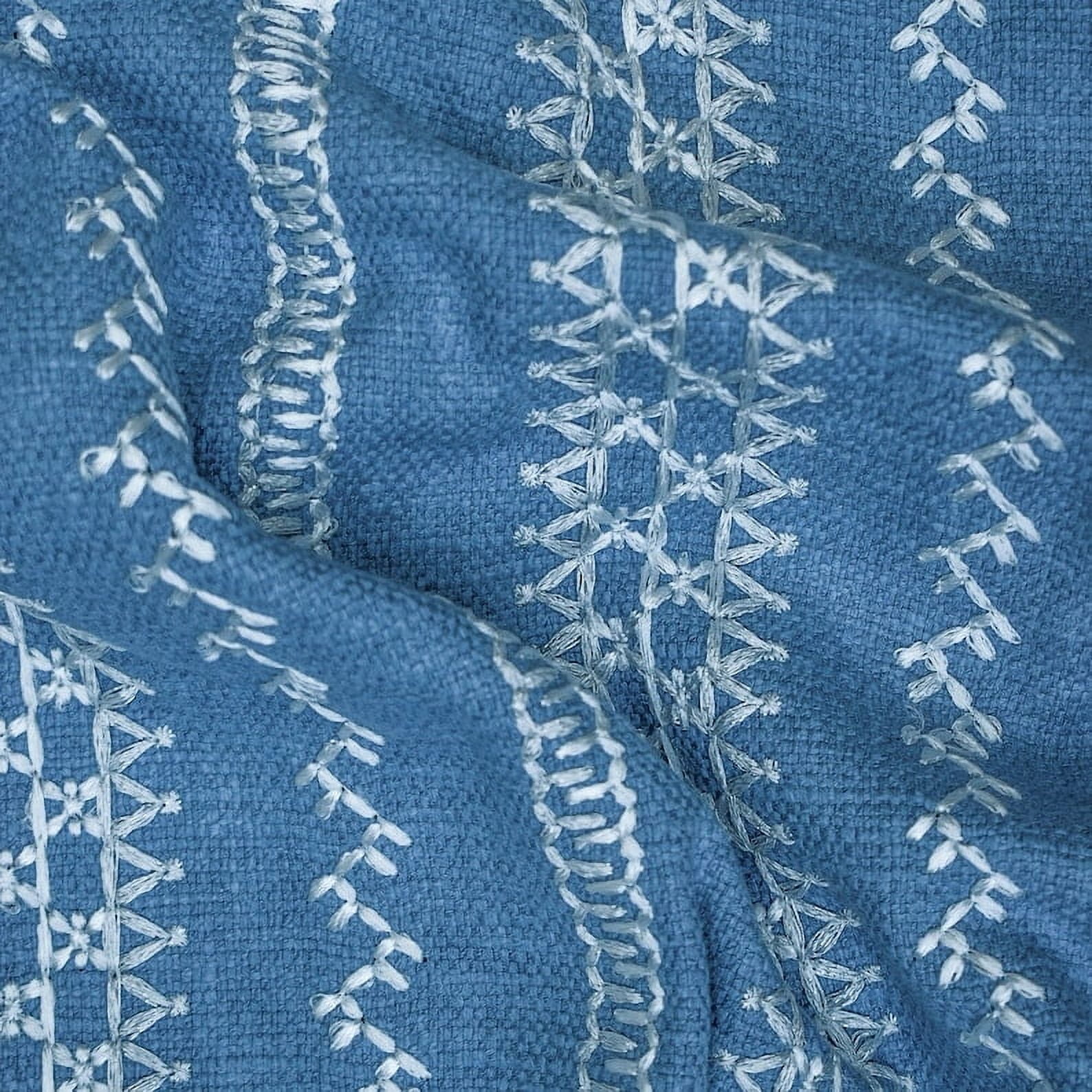 Fabric Mart Direct Light Blue, White Fabric by the Yard, 51 inches or ...