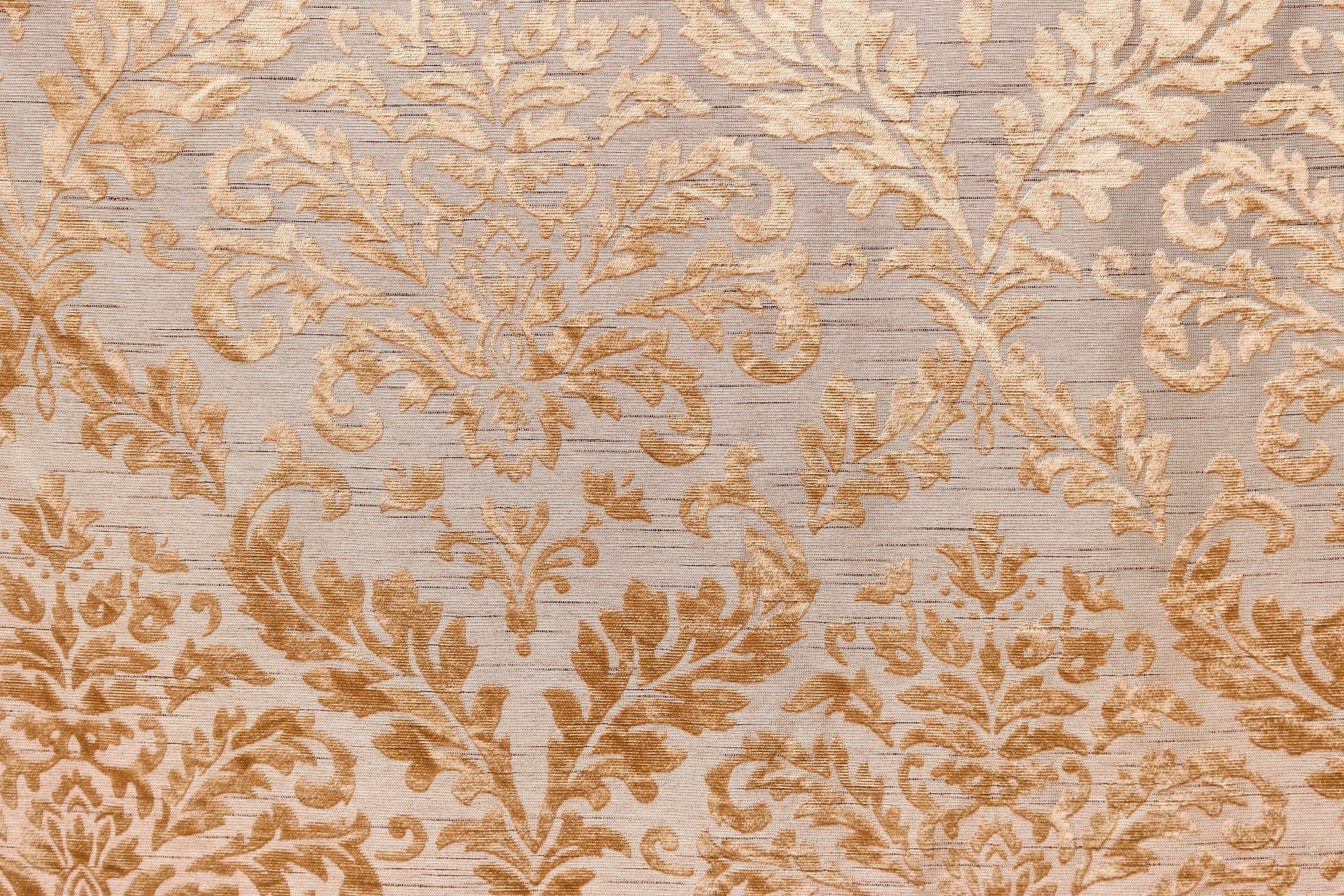 Fabric Mart Direct Peach Burnout Velvet Fabric By The Yard, 44 inches ...