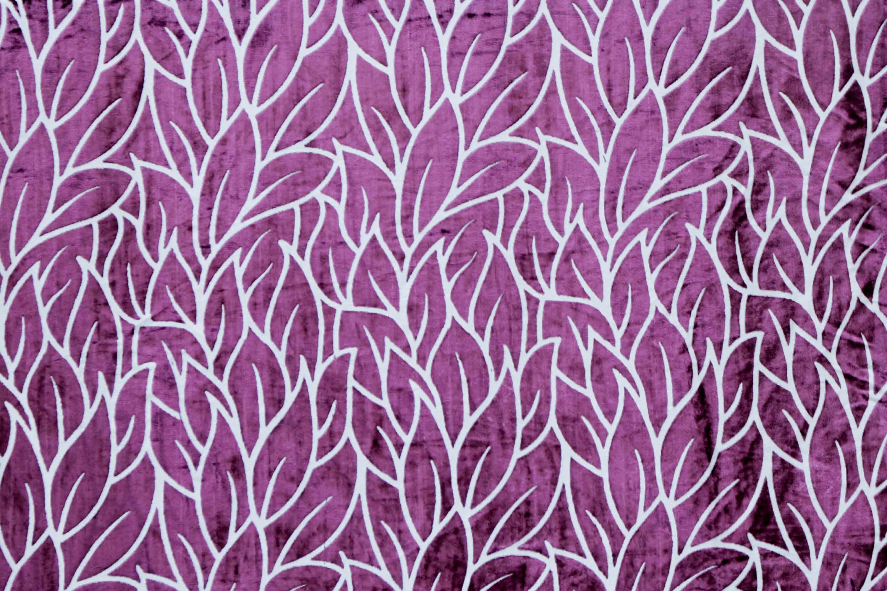 Fabric Mart Direct Purple Burnout Velvet Fabric By The Yard, 44 inches ...