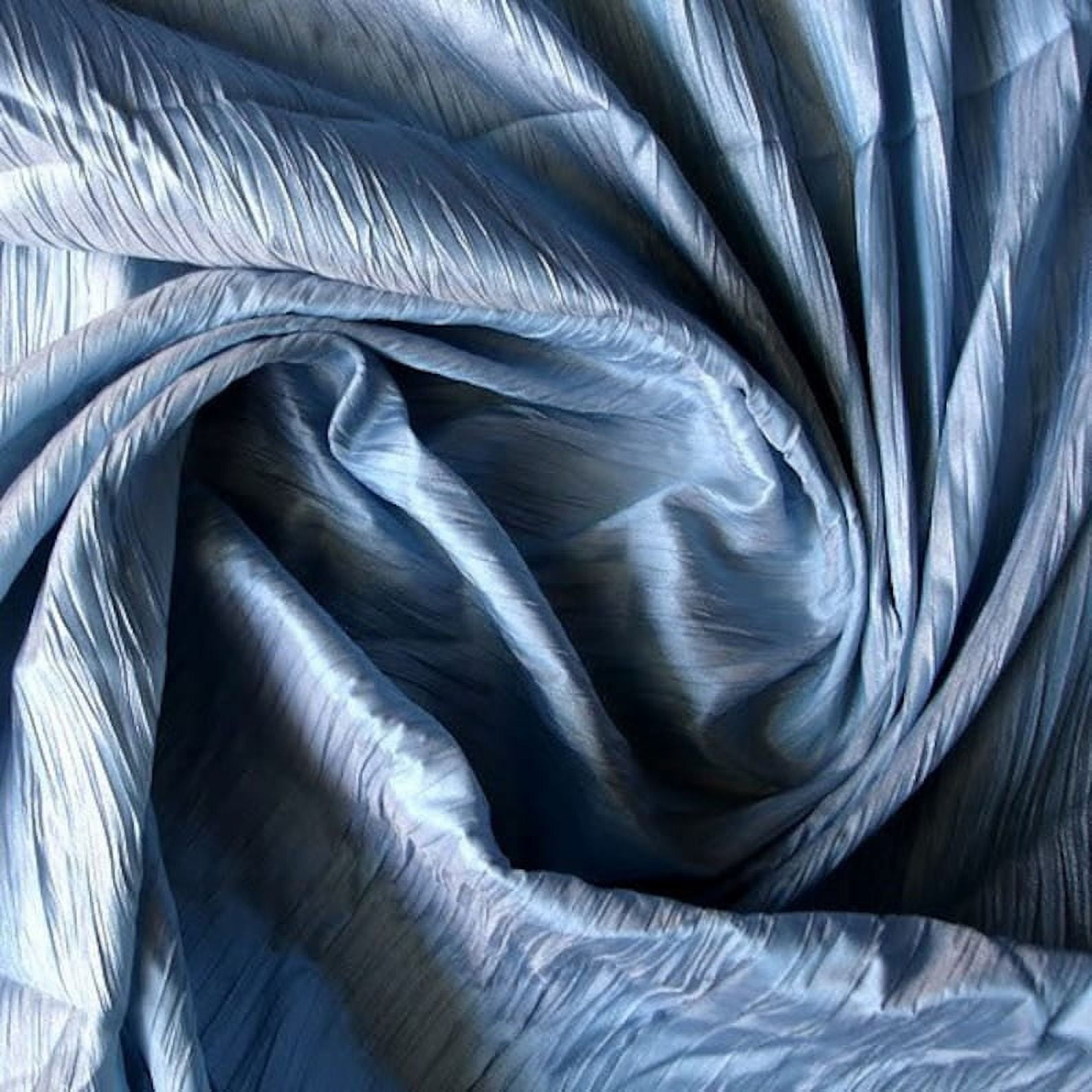 Fabric Mart Direct Sky Blue Crushed Faux Silk Fabric By The Yard, 35 ...