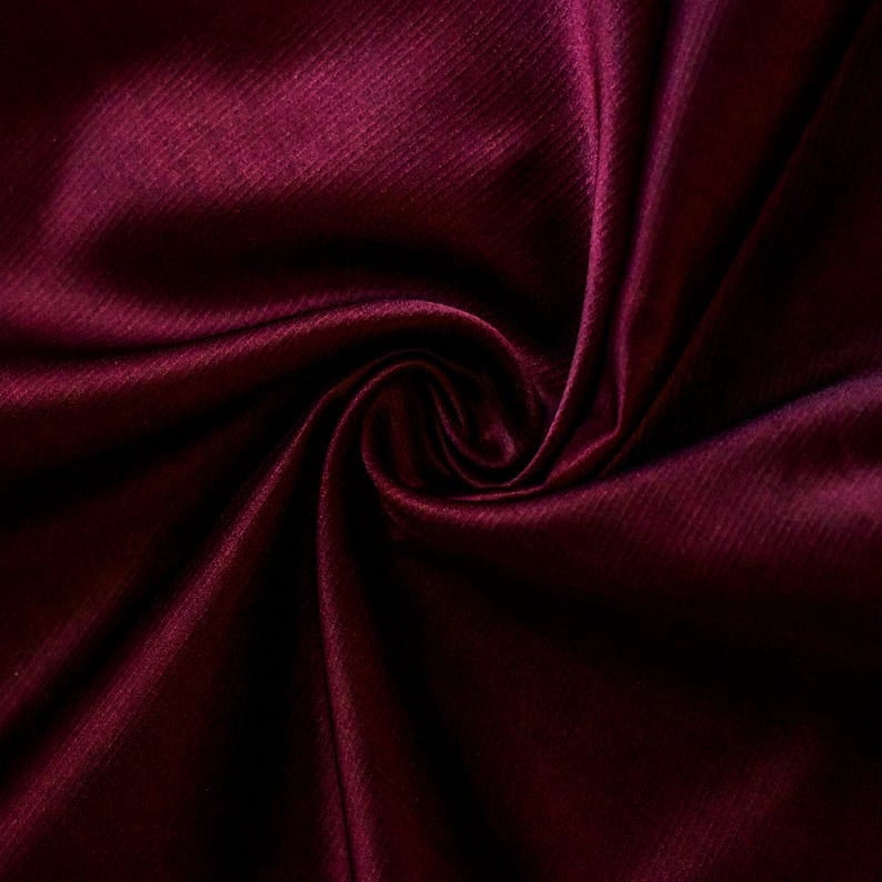 Fabric Mart Direct Wine Heavy Satin Fabric by the Yard, 54 inches or ...