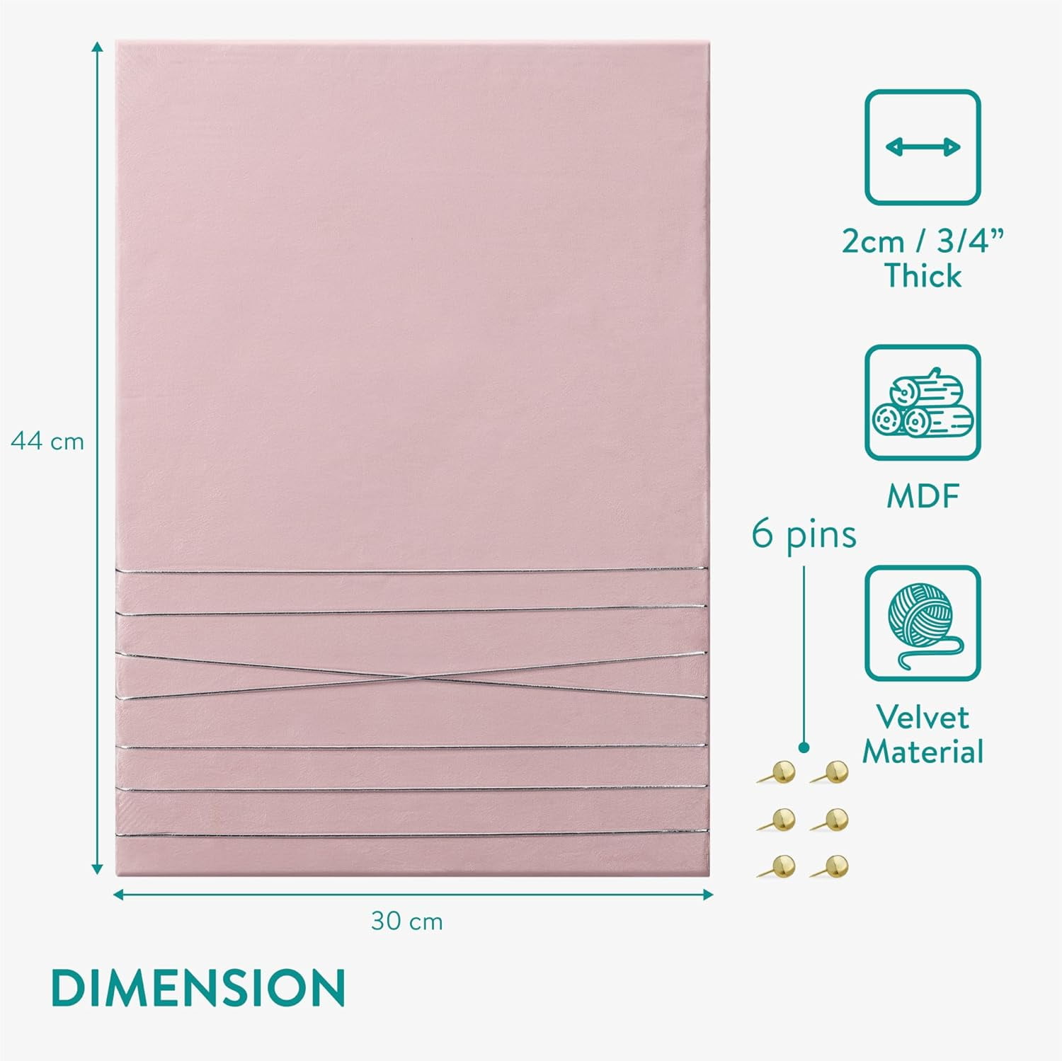 Fabric Memo Bulletin Board - 20" x 28" Velvet Memory Board for Wall to ...