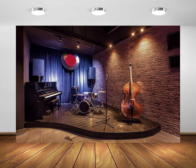 Fabric Modern Jazz Bar Backdrop for Photography Music Club Backdrop Pub ...
