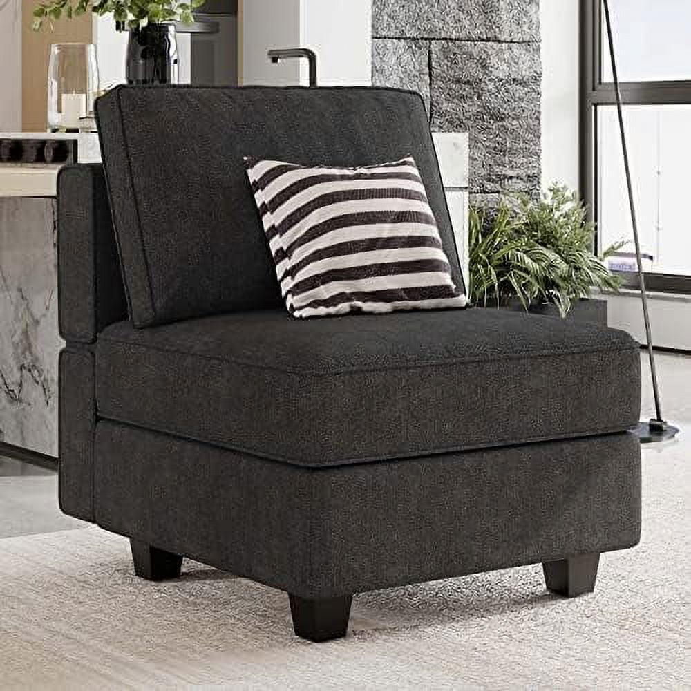 Fabric Modular Ottoman Reversible Chaise Module Couch Convertible Bench ...