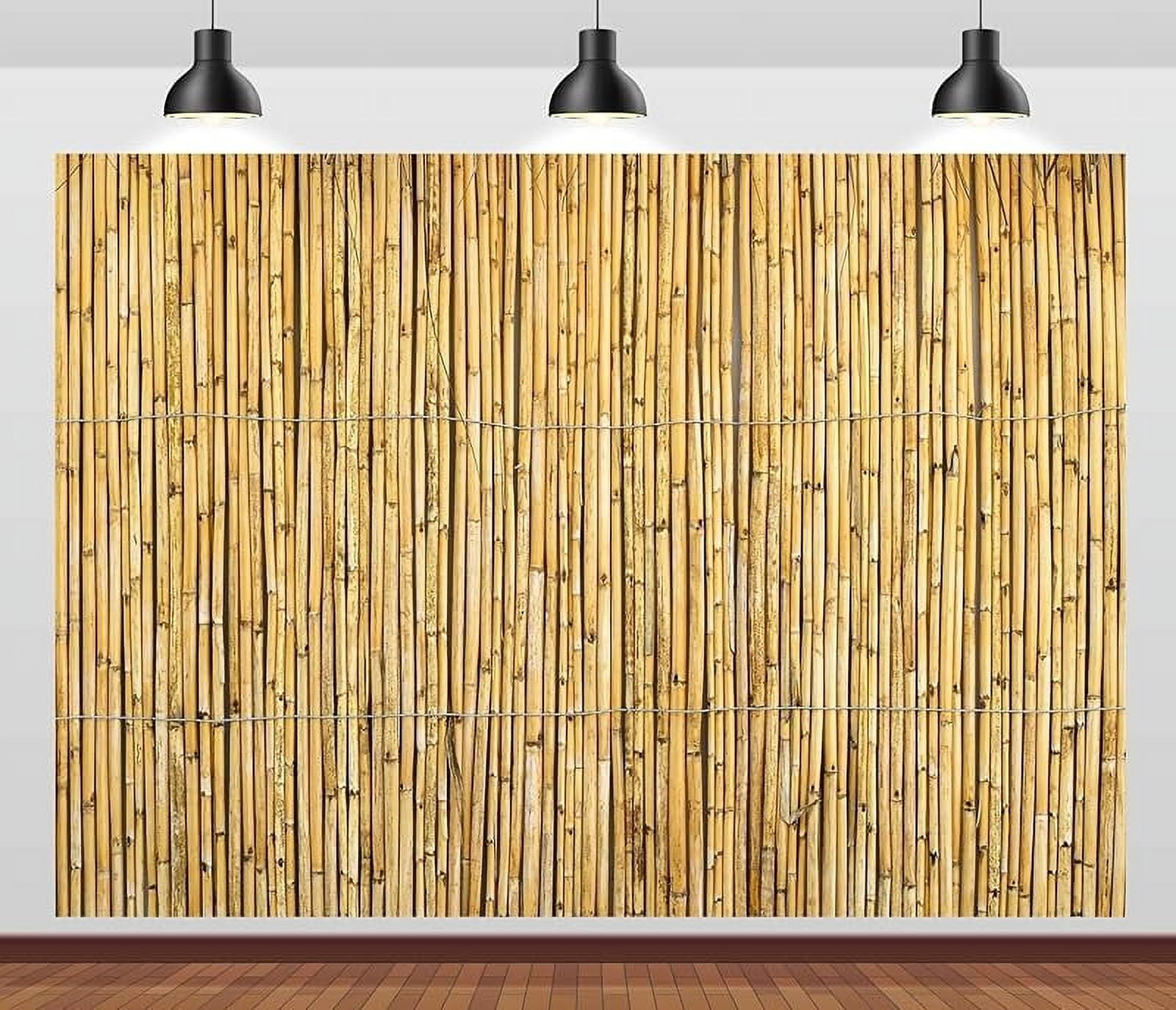 Fabric Natural Cane Backdrop Dry Bamboo Wall Fence Backdrop Old Brown ...