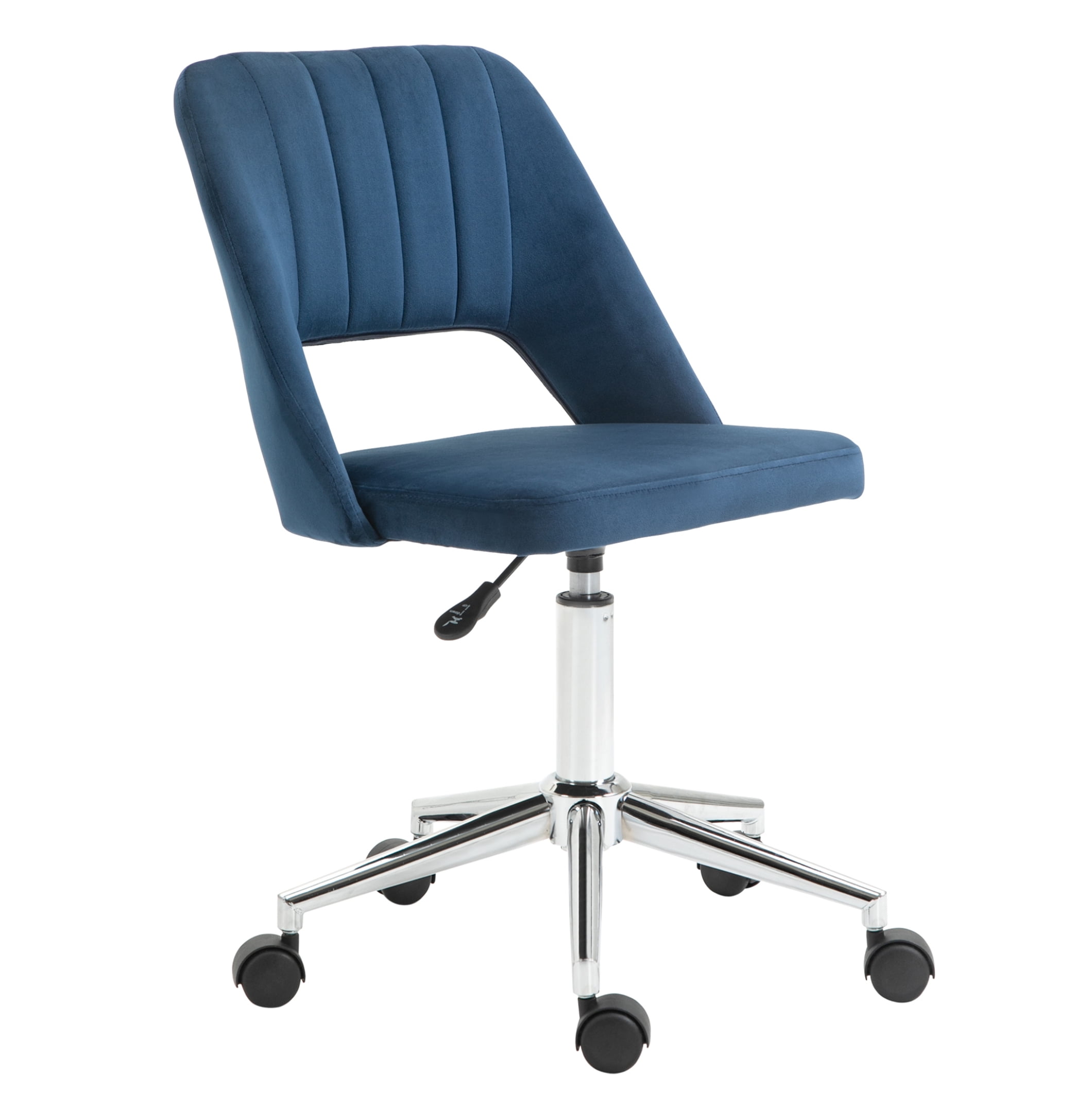 Fabric Office Chair, Swivel Armless Computer Desk Chair with Hollow ...