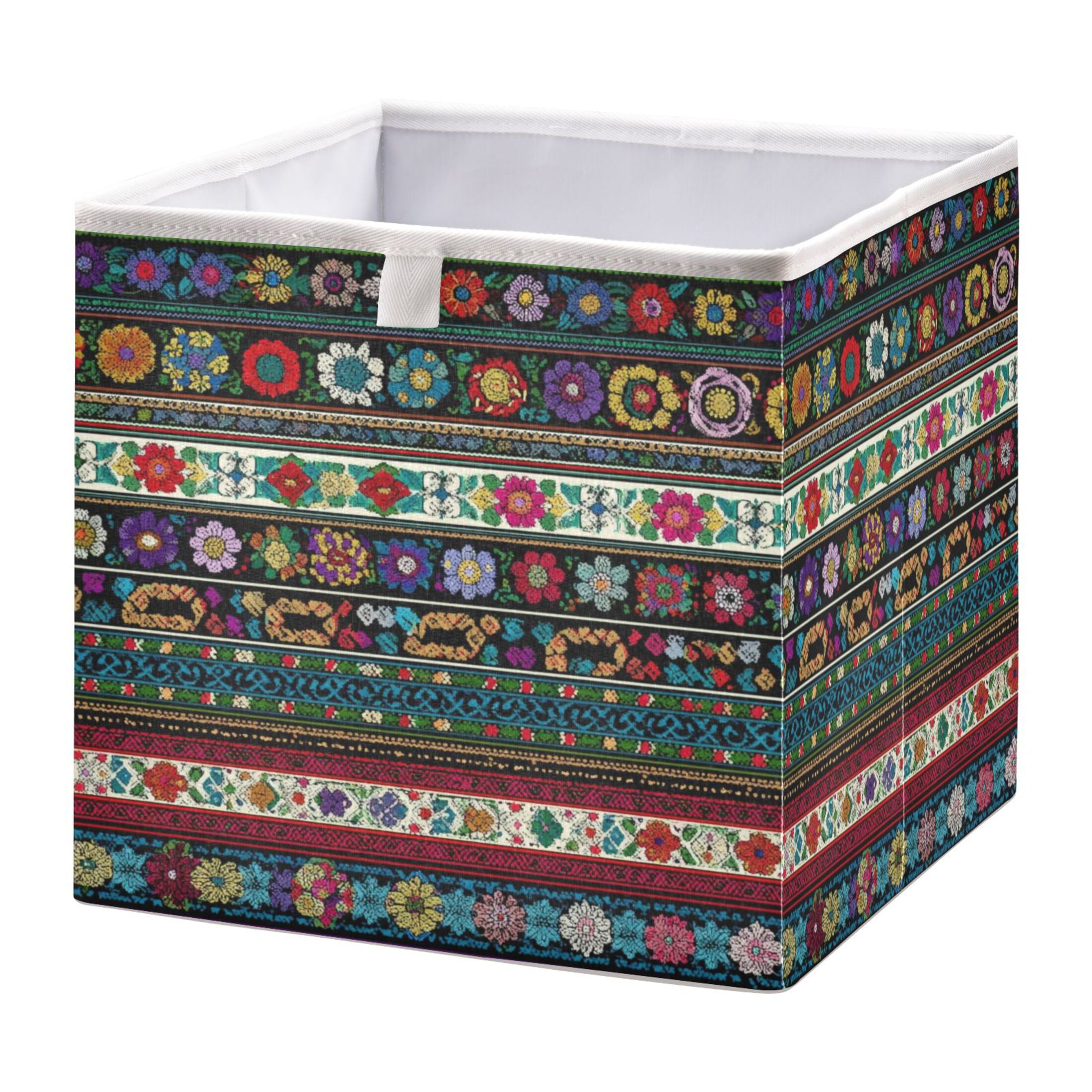 Fabric Open Basket Bins Foldable Storage Basket 2 Sizes Available ...