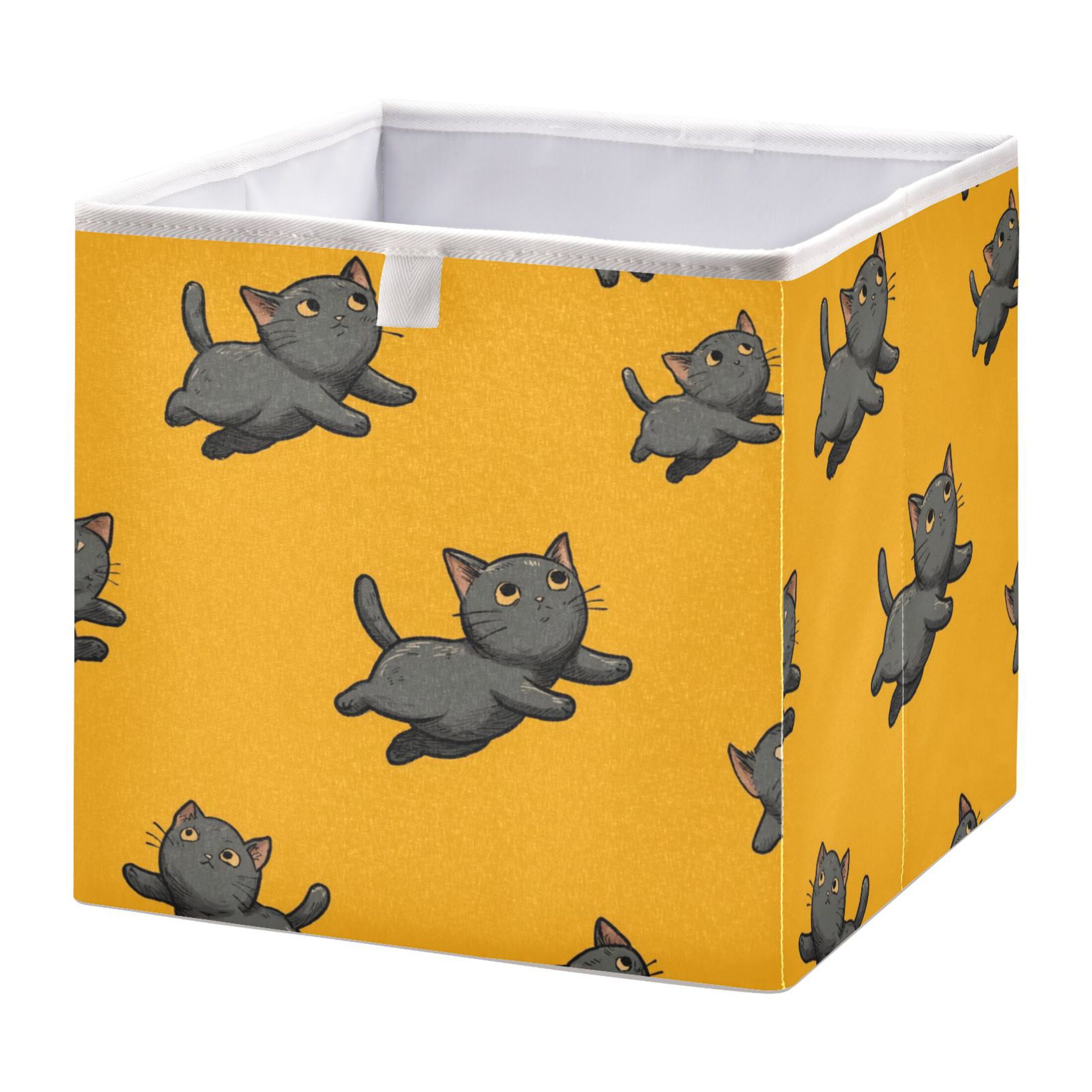 Fabric Open Basket Bins Foldable Storage Basket 2 Size Avliable Flying ...