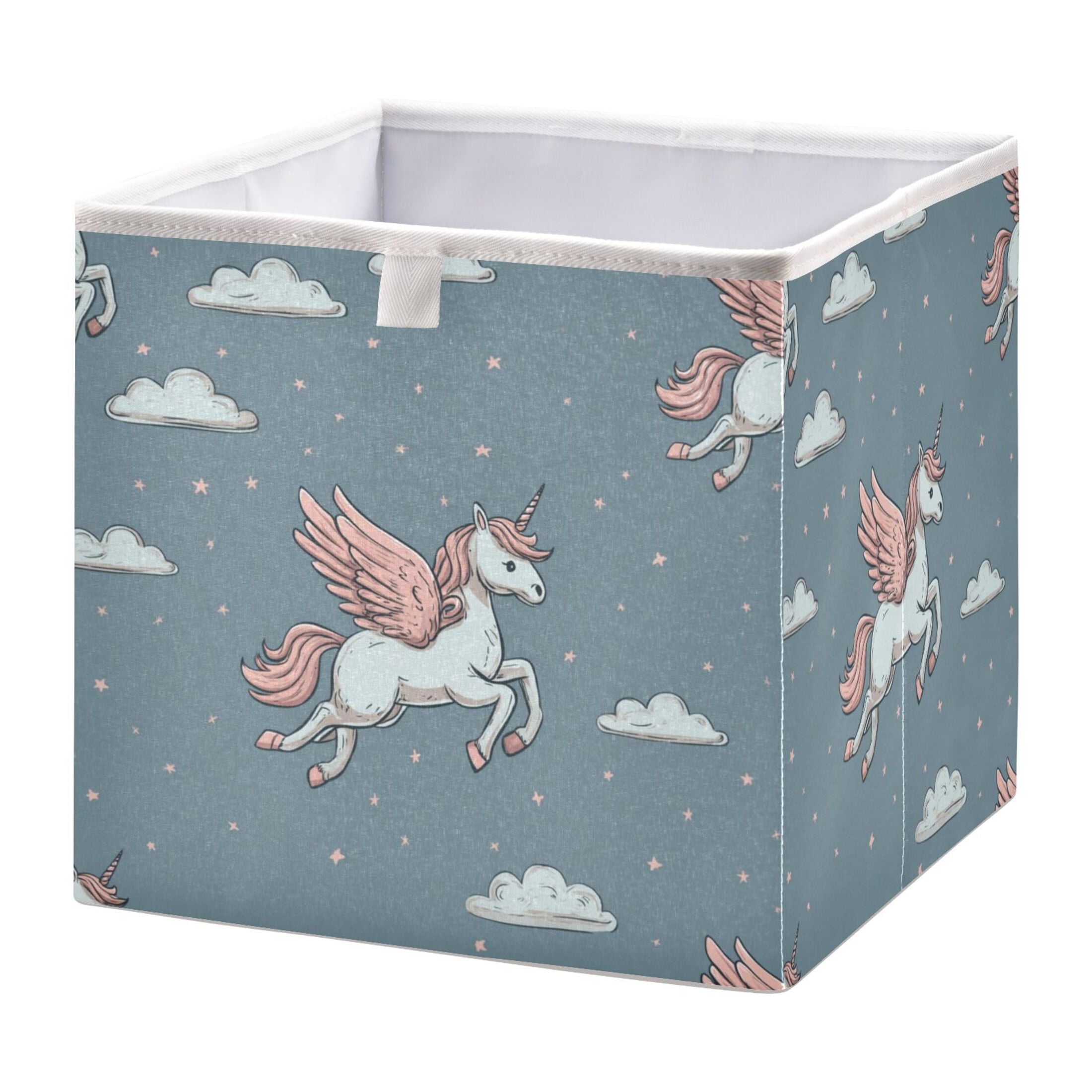 Fabric Open Basket Bins Foldable Storage Basket 2 Size Avliable Flying ...