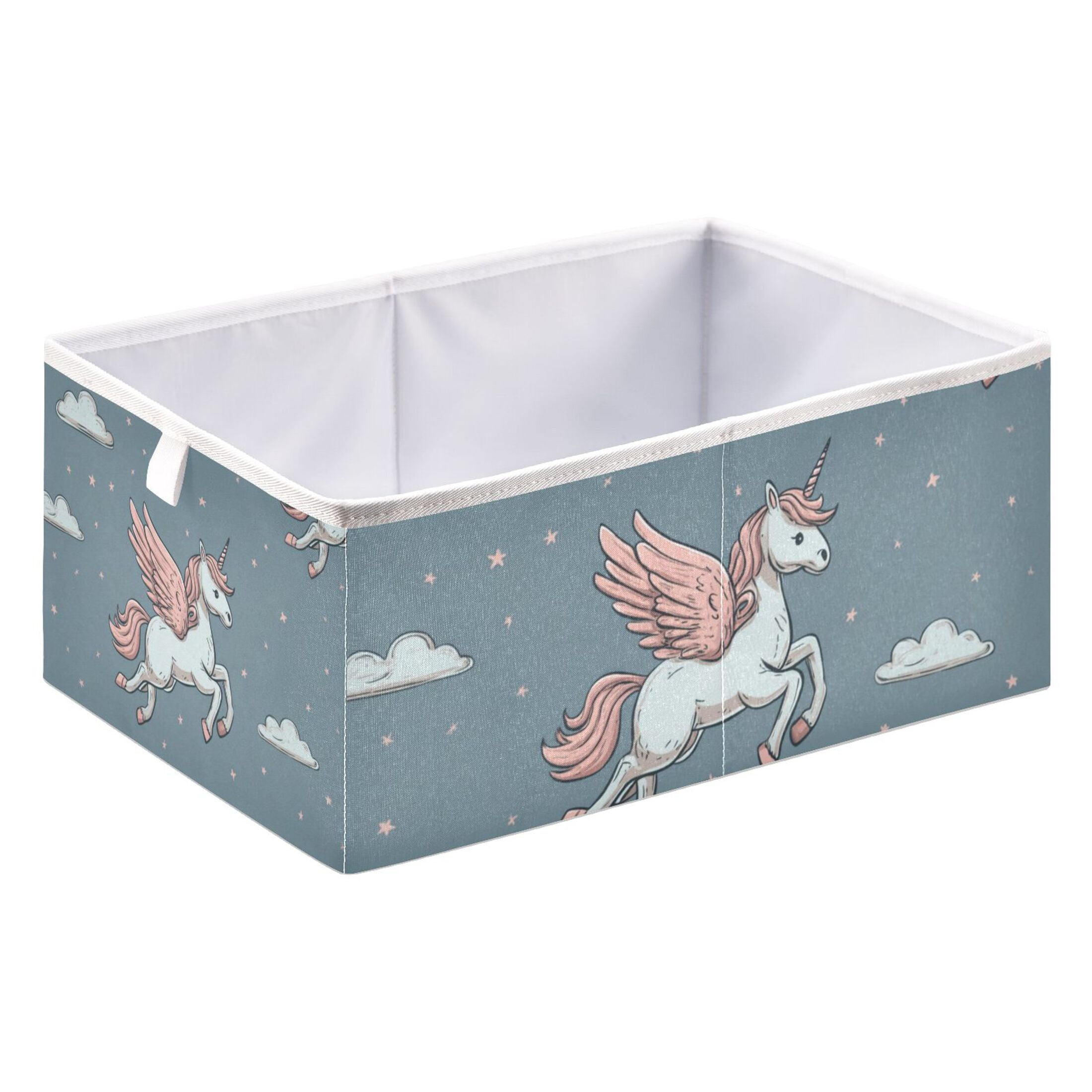 Fabric Open Basket Bins Foldable Storage Basket 2 Size Avliable Flying ...
