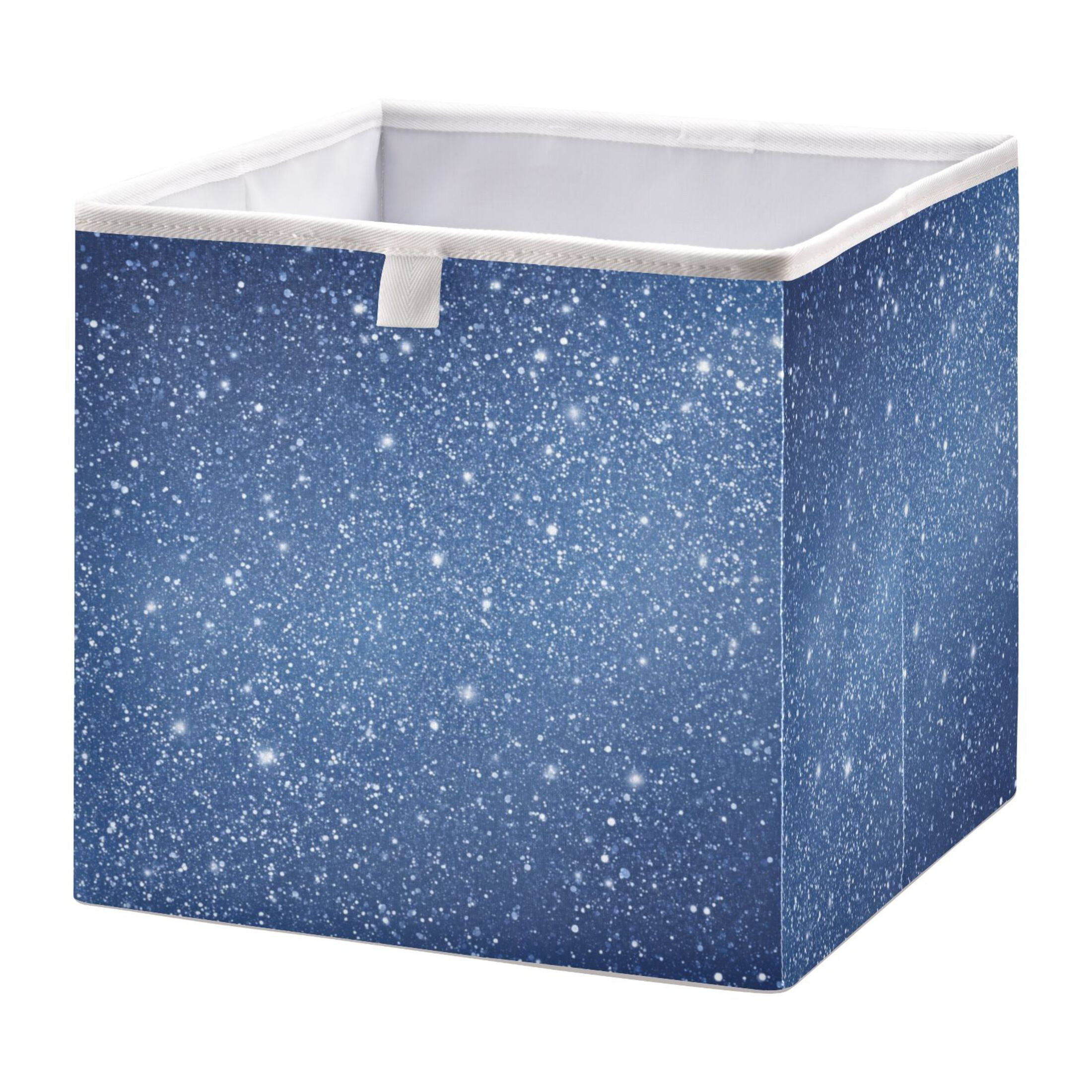 Fabric Open Basket Bins Foldable Storage Basket 2 Size Avliable Glitter ...