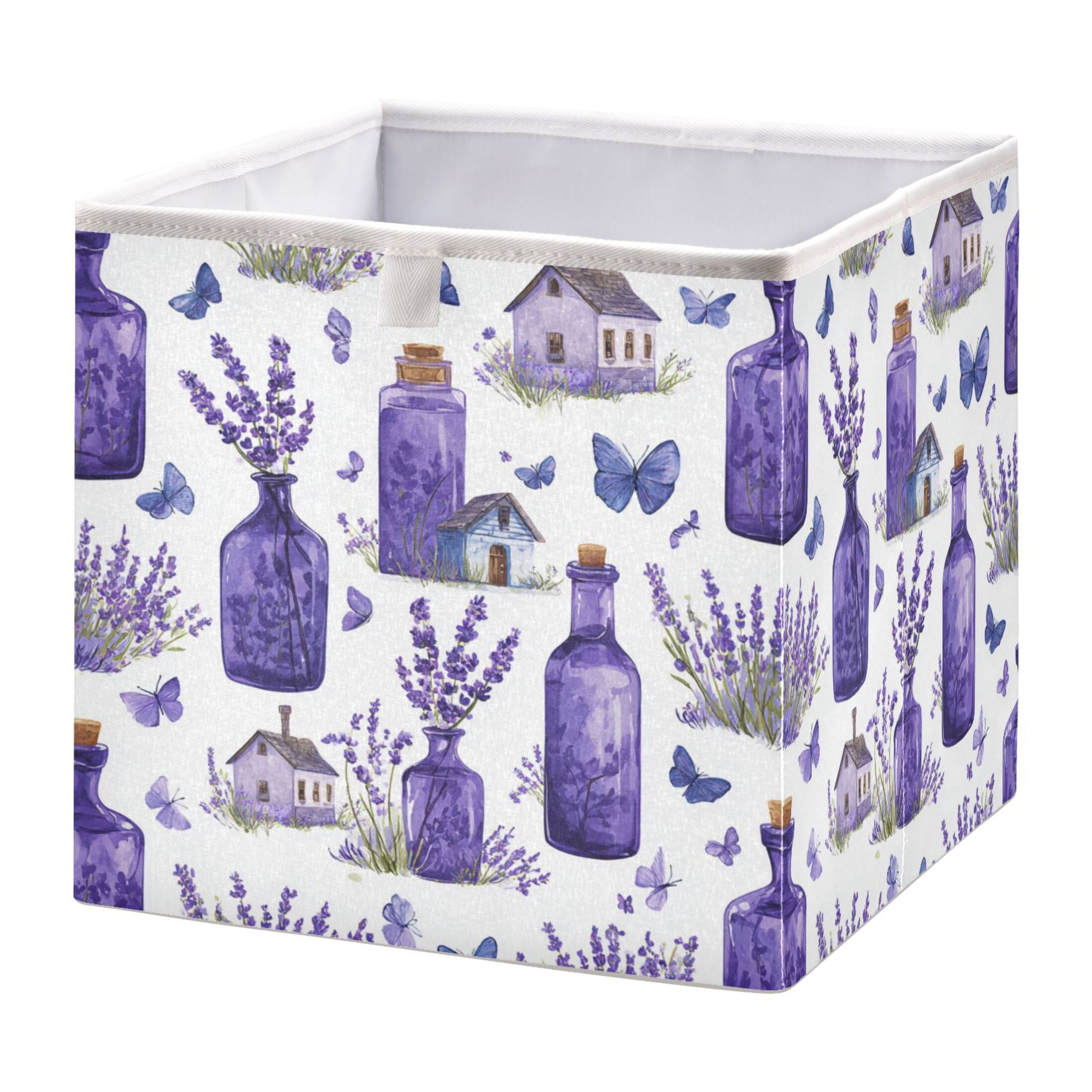 Fabric Open Basket Bins Foldable Storage Basket 2 Size Avliable Houses ...