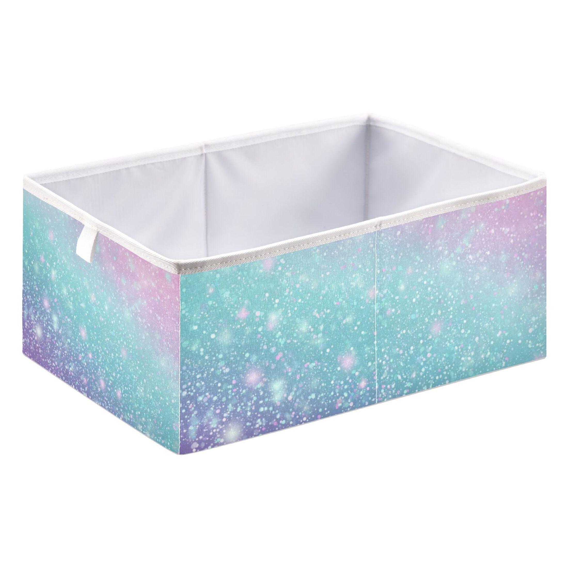 Fabric Open Basket Bins Foldable Storage Basket 2 Size Avliable Light ...