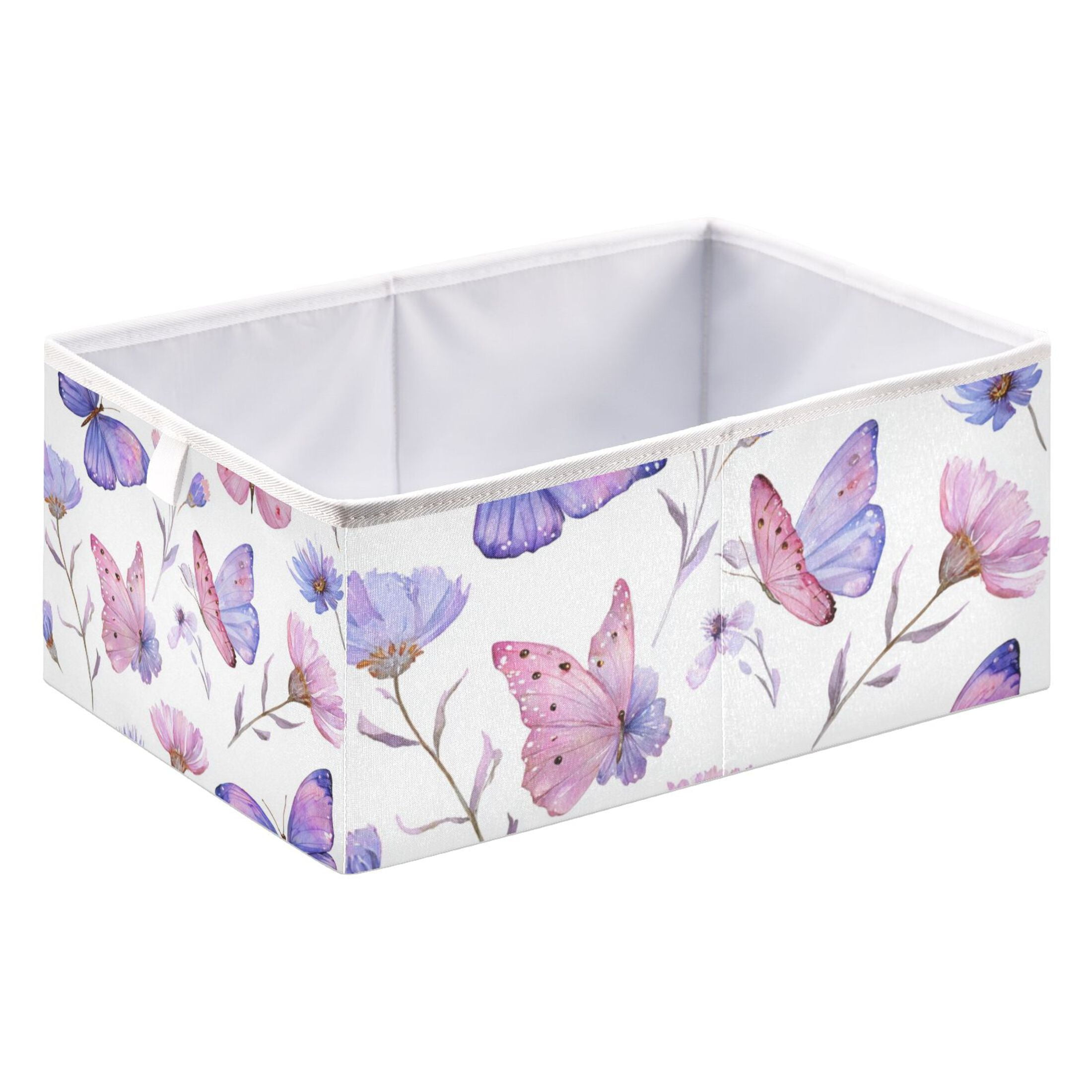 Fabric Open Basket Bins Foldable Storage Basket 2 Sizes Available ...