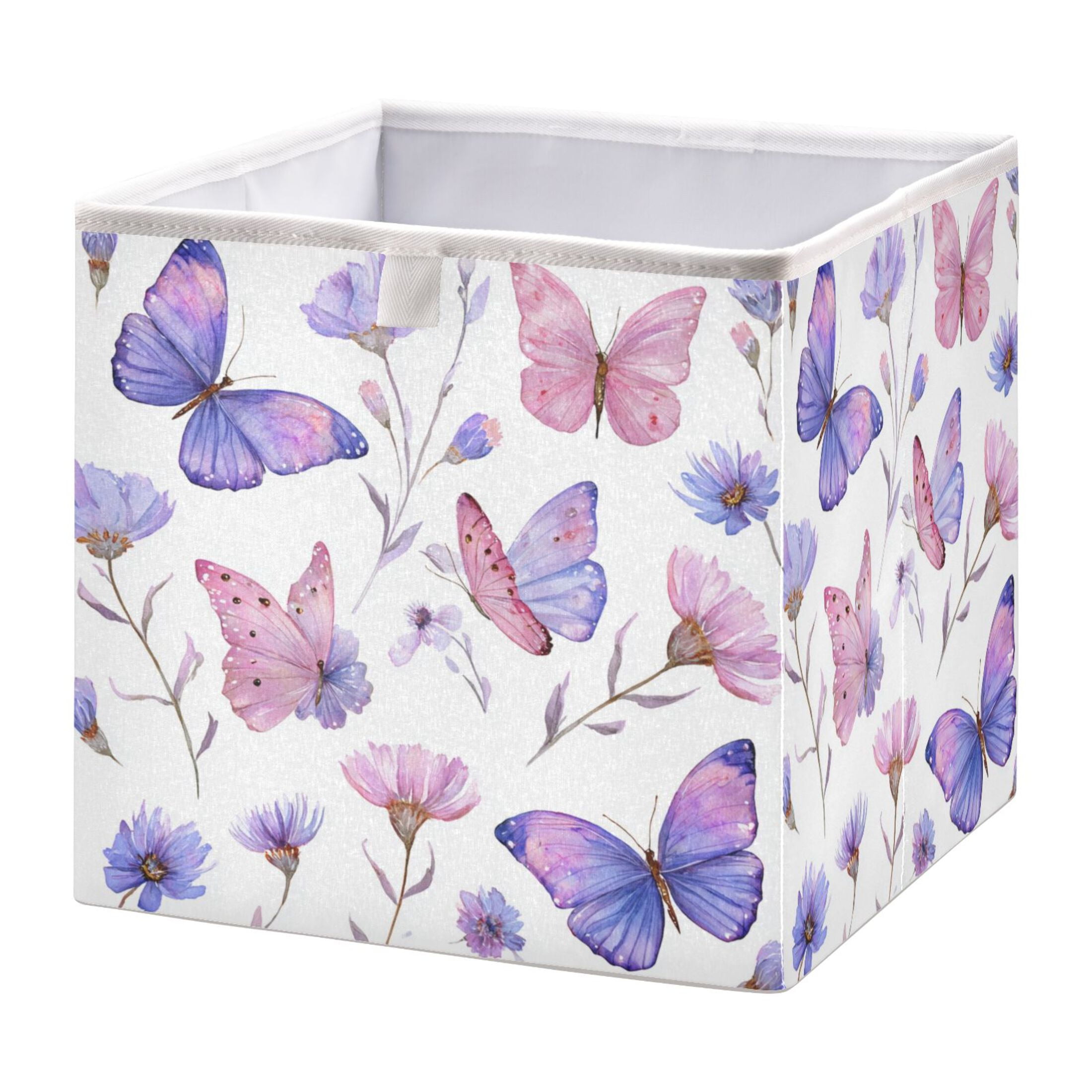 Fabric Open Basket Bins Foldable Storage Basket 2 Sizes Available ...
