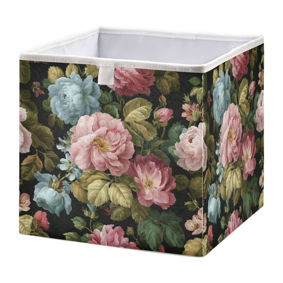 Fabric Open Basket Bins Foldable Storage Basket 2 Size Avliable Rococo ...