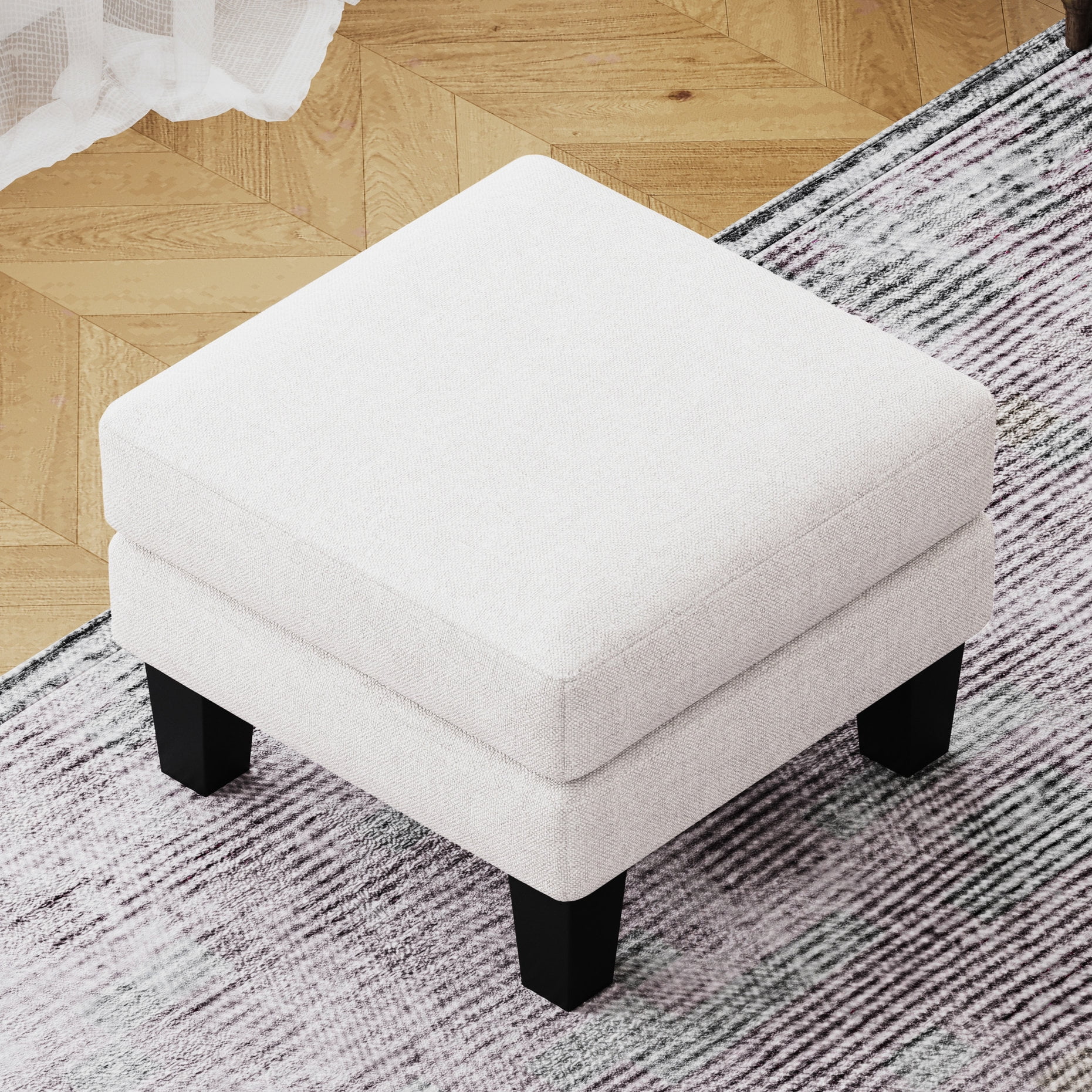 Fabric Ottoman for Hall & Sofa Use | Serve as Shoe Stool and Footrest ...