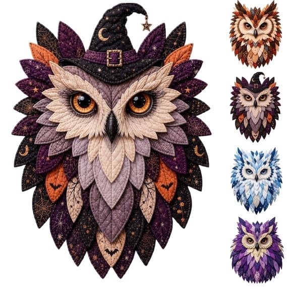 Fabric Owl Wall Art DIY Kit, 3D Animal Textile Craft Kit with Pre-Cut ...