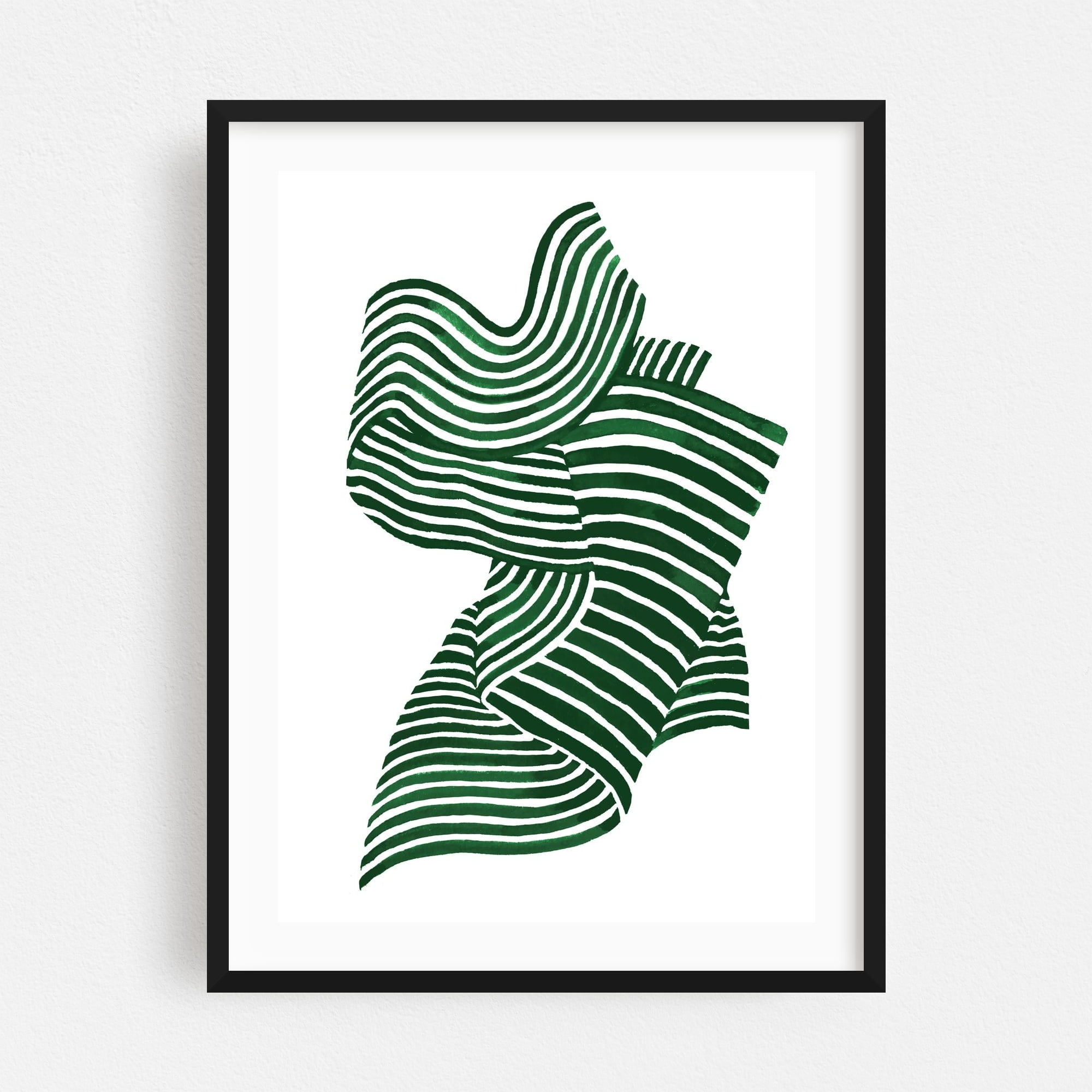 Fabric - Painting Abstract Geometric Modern Art Line Art Pattern ...