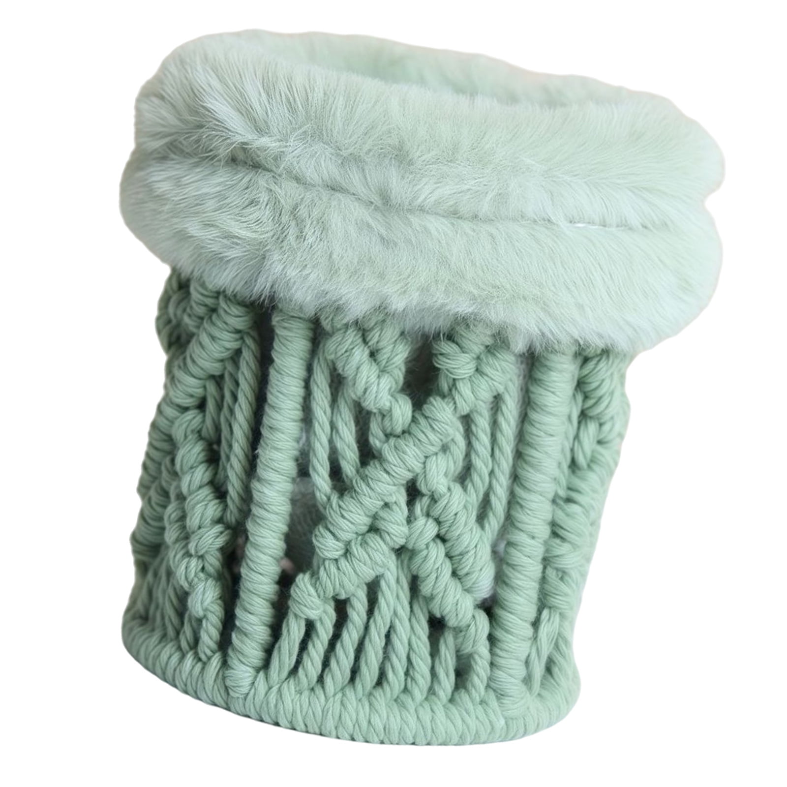 Fabric Pen Holder with Eyeglass Storage, Cotton Rope Portable Desk ...