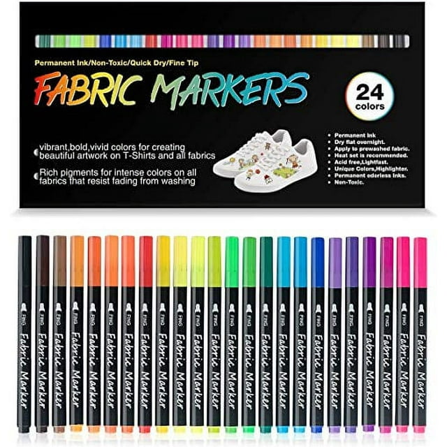 Fabric Pens Permanent No Bleed DAPAWIN Shirt Markers Fabric Markers for ...