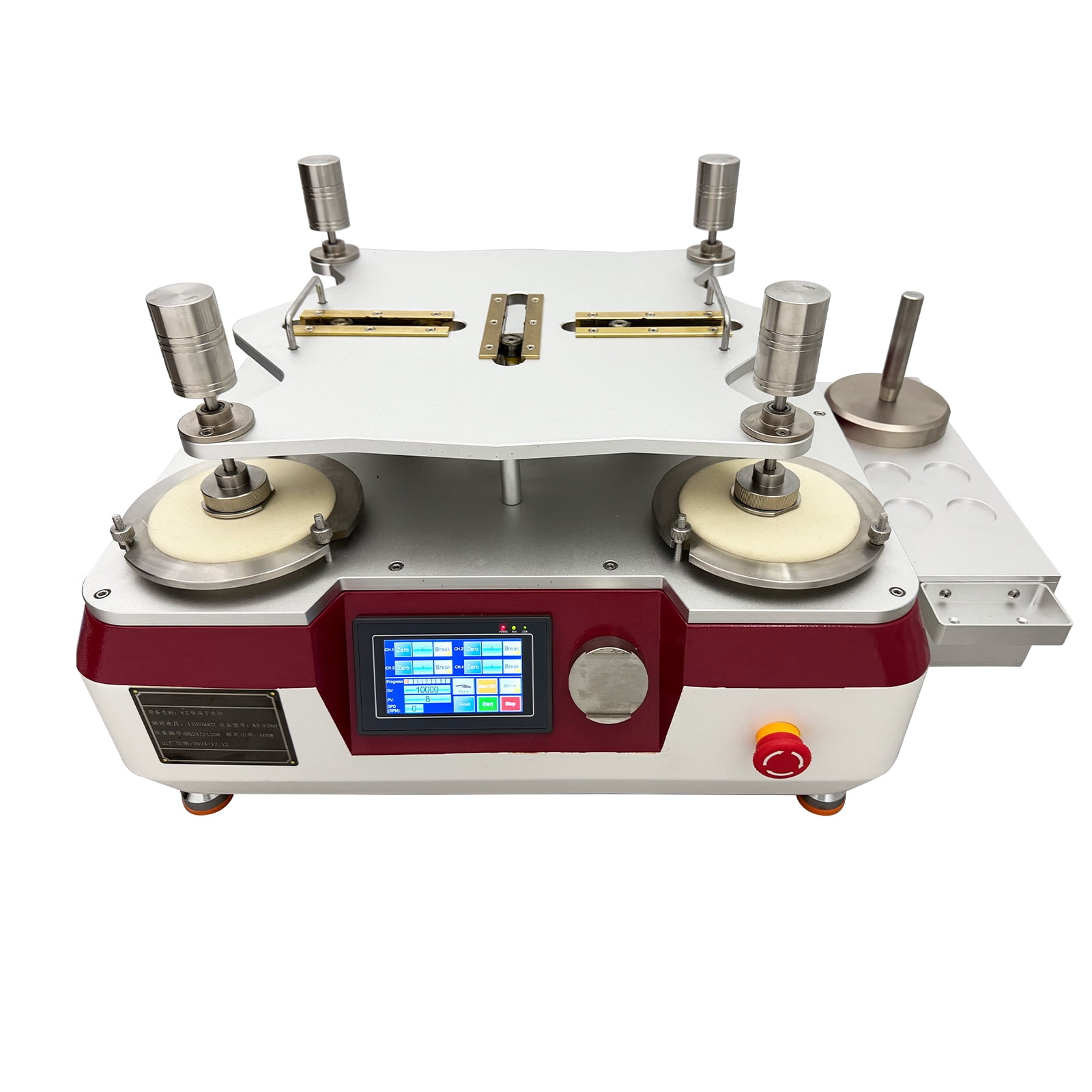 Fabric Pilling Test Machine LCD Touch Screen Martindale Abrasion ...