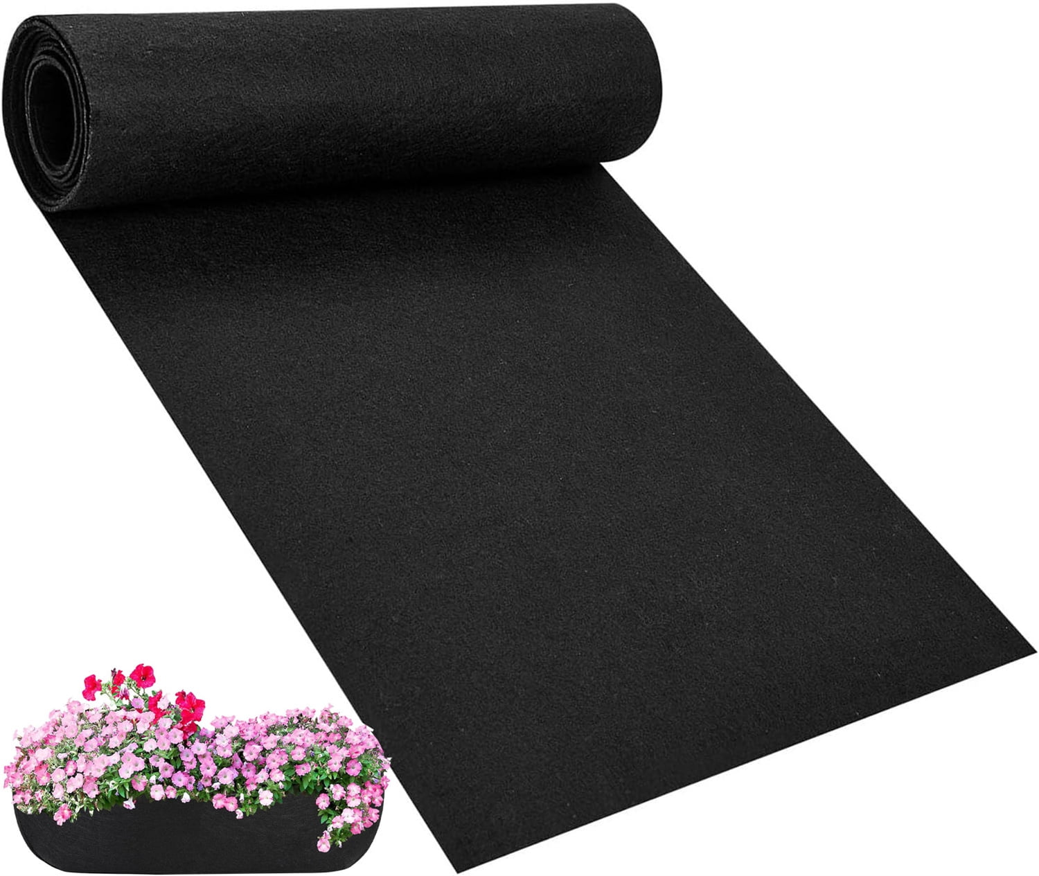 Fabric Planter Basket Liner,Bexikou 1 Roll 12x80 Inch Felt Flower Pot ...