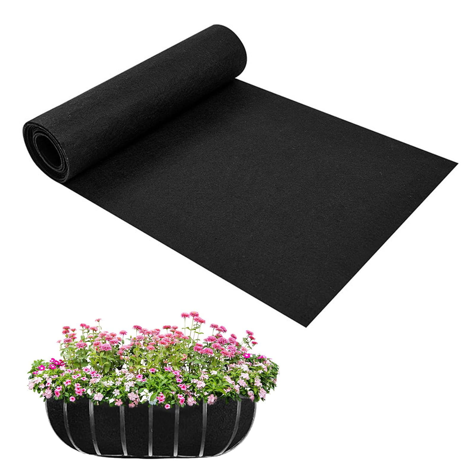Fabric Planter Liner Roll 12x80 inch Non Woven Plant Felt Liner Roll ...