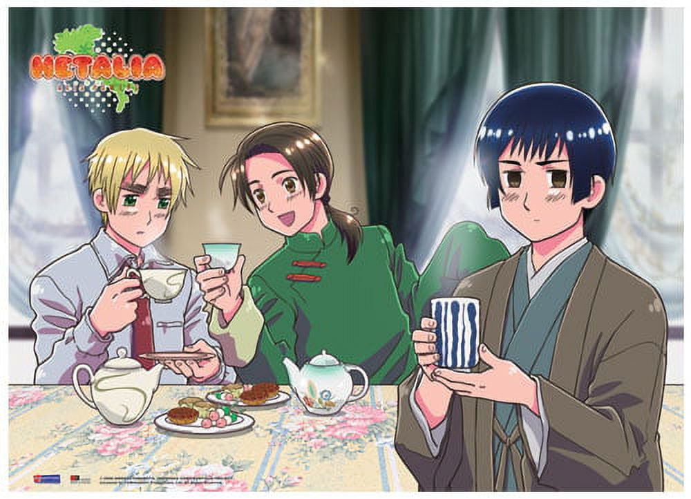 Fabric Poster - Hetalia - New Tea Time Wall Scroll Art Licensed ge77646 - Walmart.com