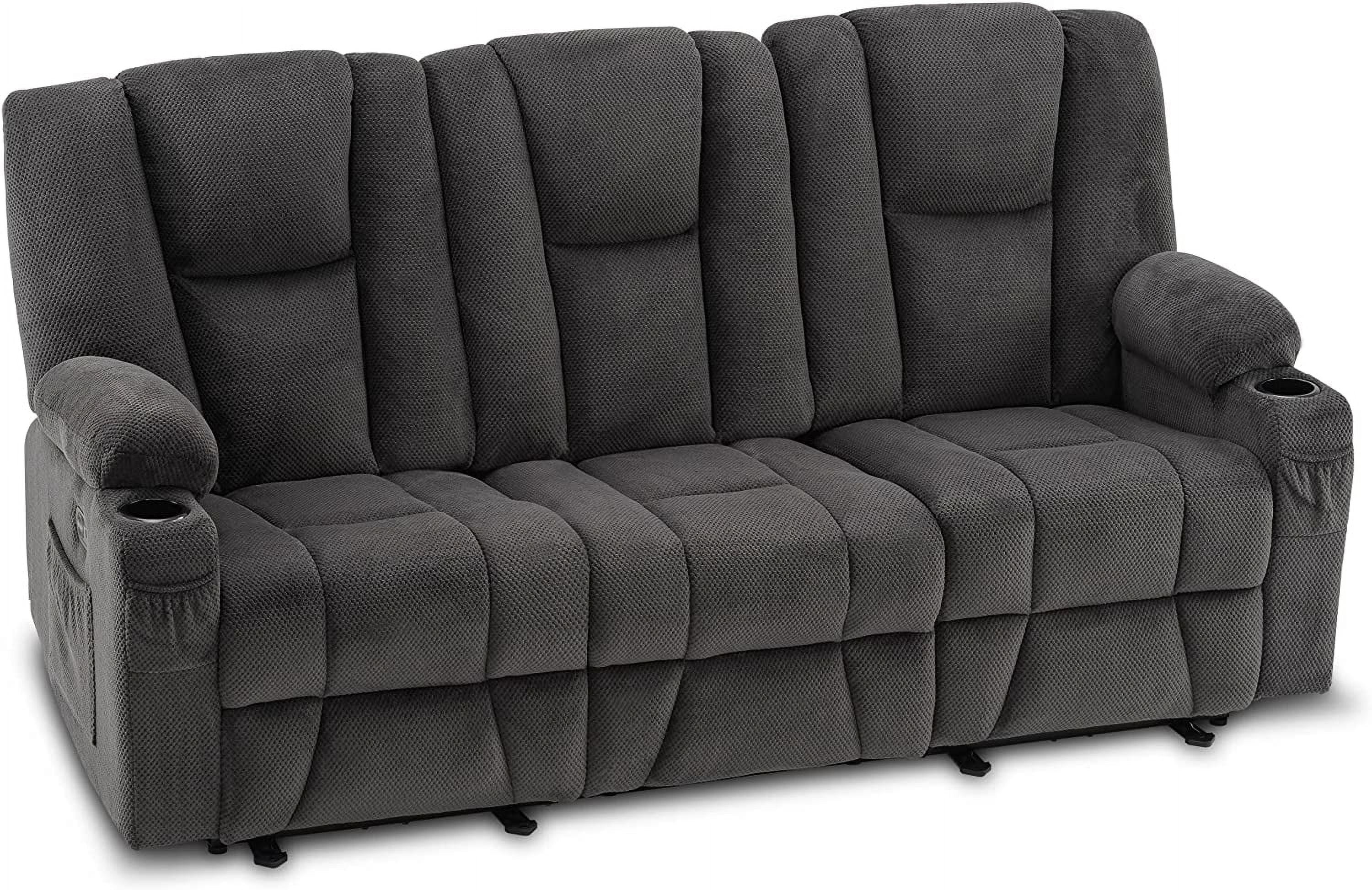 Fabric Power Loveseat Recliner Electric Reclining Loveseat Sofa with ...