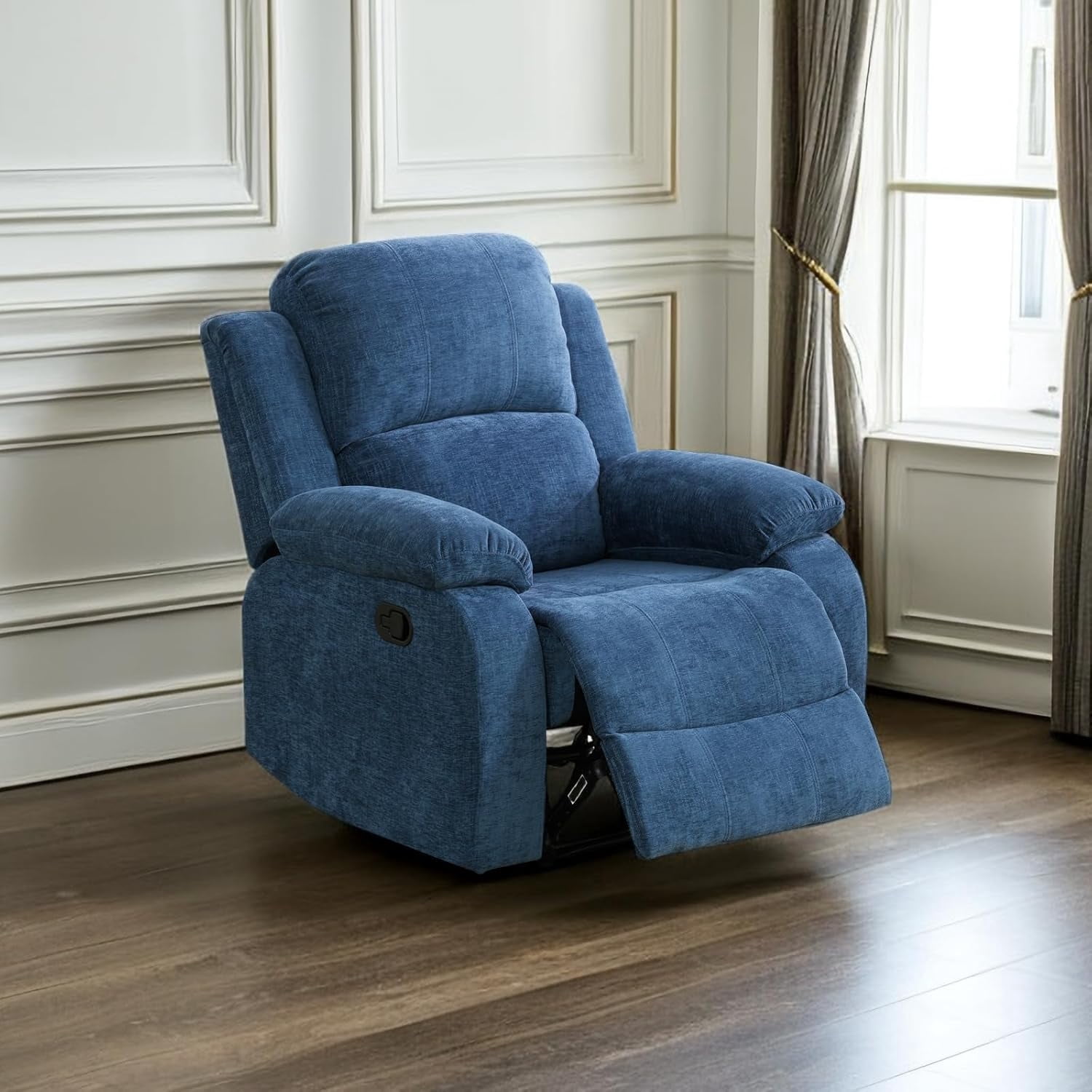 Fabric Recliner Chair Manual Motion Reclining Chair Living Room ...