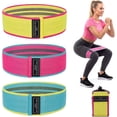 Fabric Resistance Bands Set - 6 Pack Exercise Loop Bands with Multiple ...