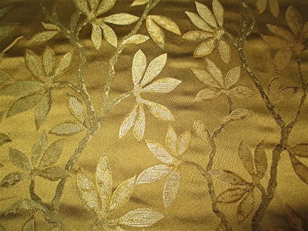 Fabric Robert Allen Beacon Hill Summer Leaves Caper 100% Silk Drapery ...