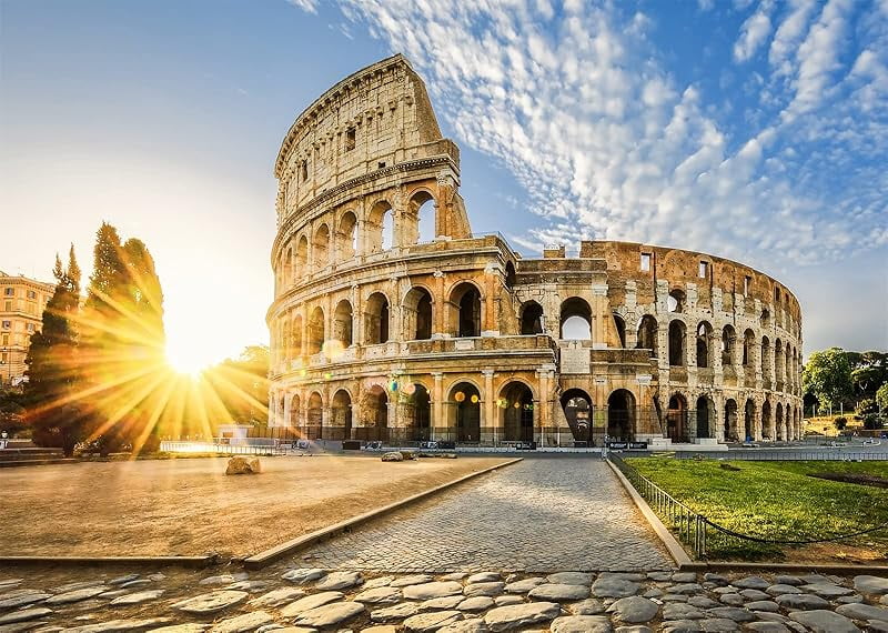 Fabric Rome Colosseum Backdrop Ancient Building Ruins Italy Landmark ...