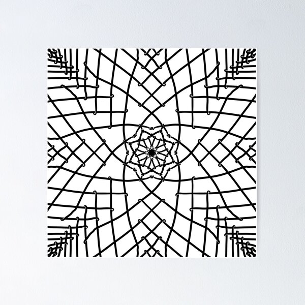 Fabric Rope, Thread Pattern Lineart Style Graphic Design Poster Wall ...