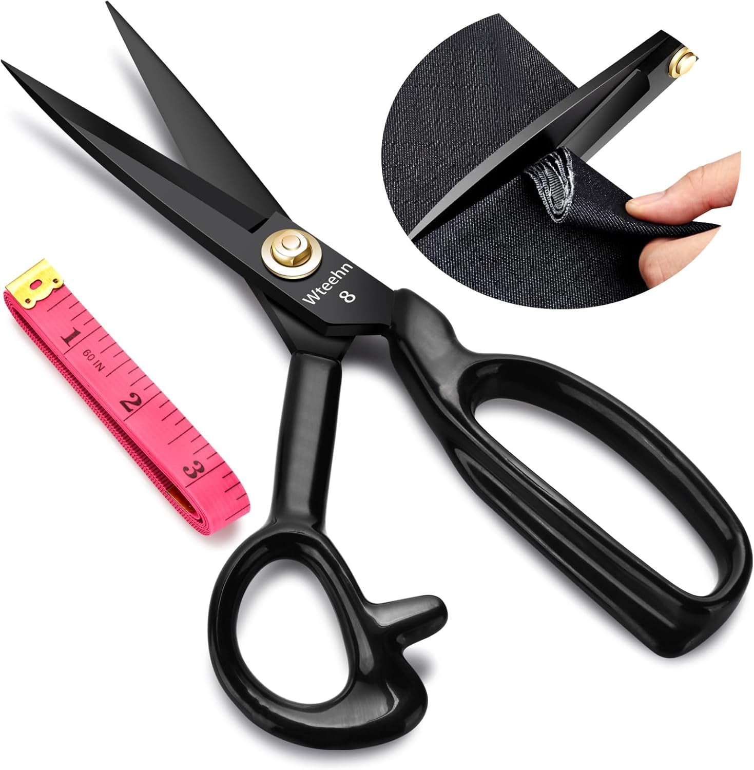 Fabric Scissors Professional, 8" Heavy Duty Sewing Scissor for Fabric ...