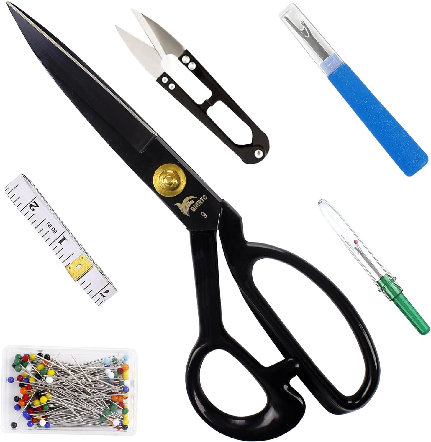 Fabric Scissors Professional 9 inch Heavy Duty Scissors Dressmaking ...