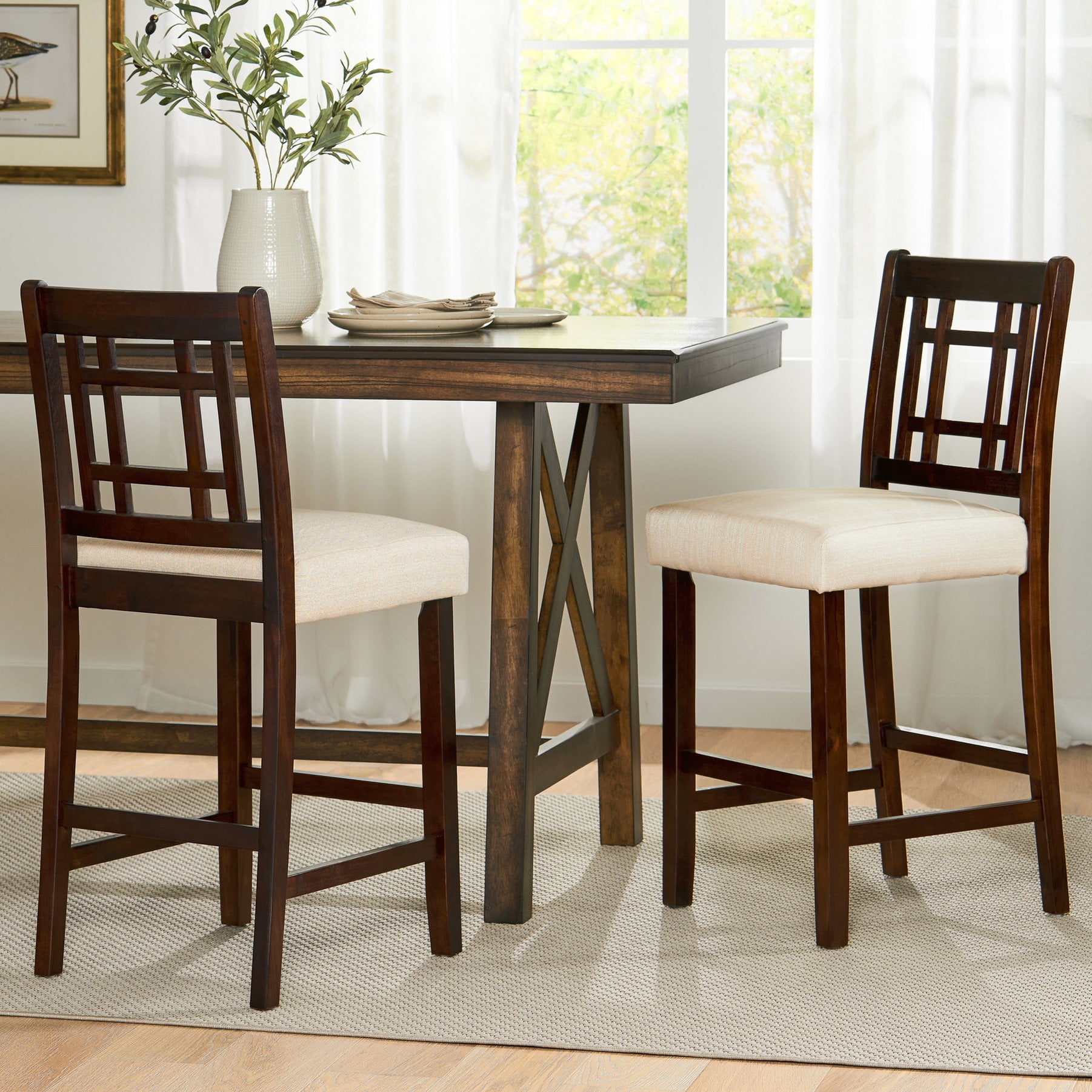 Fabric Seat with Wood - Comfort Feature - Kitchen Countertop - Smooth ...