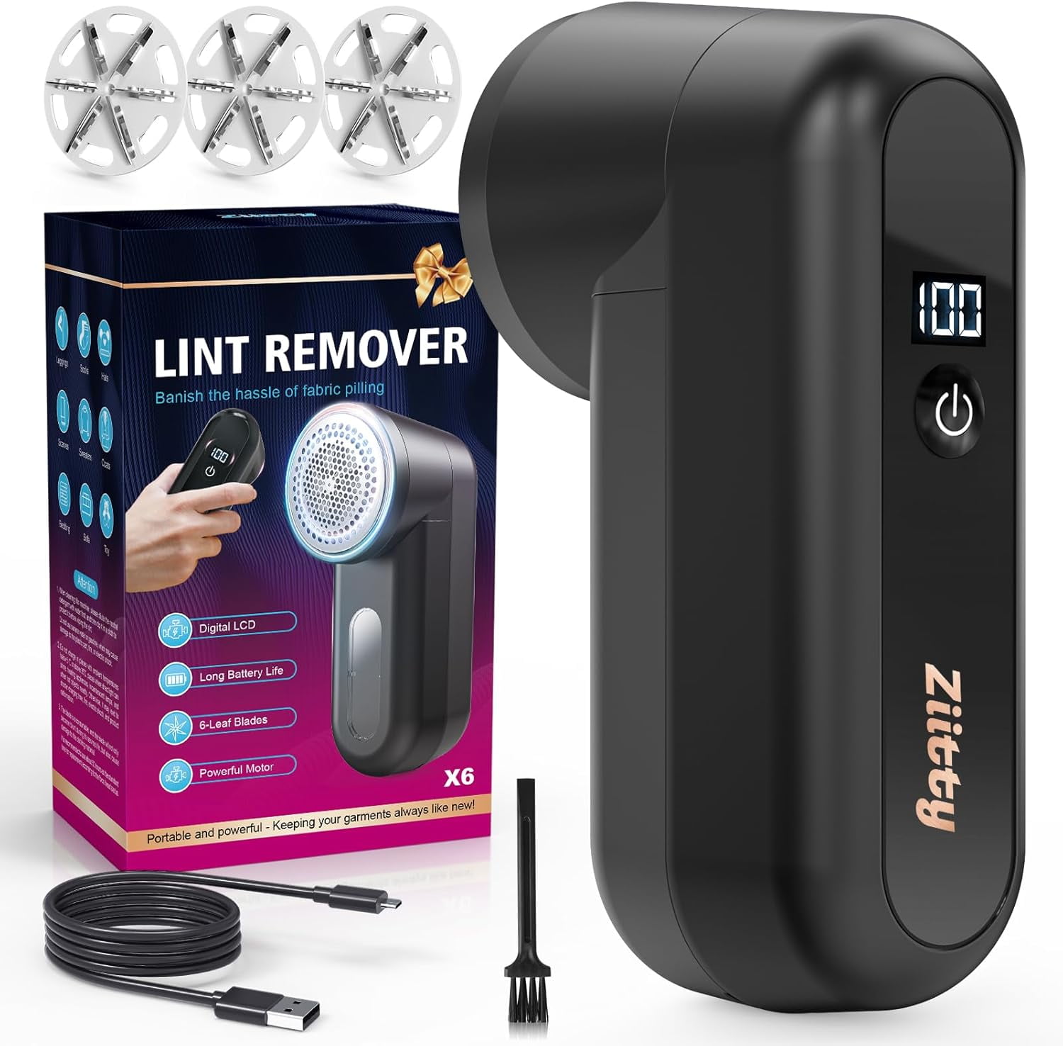 Fabric Shaver, Lint Remover for Clothes, Type-C Rechargeable Lint ...