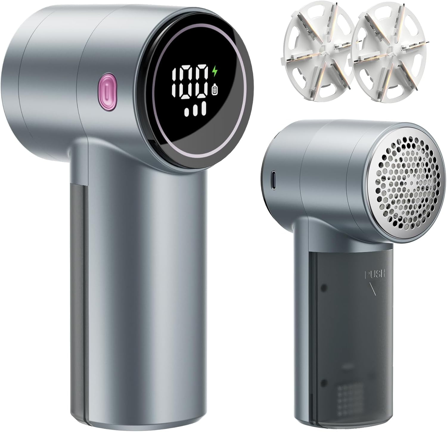 Fabric Shaver, Rechargeable Lint Shaver with Digital Display, 3-Speeds ...