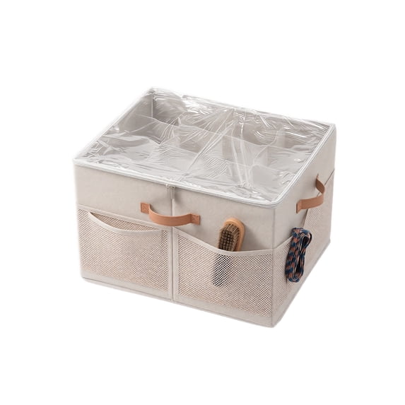 Fabric Shoe Organizer Storage Box, Collapsible Under Bed and Closet ...