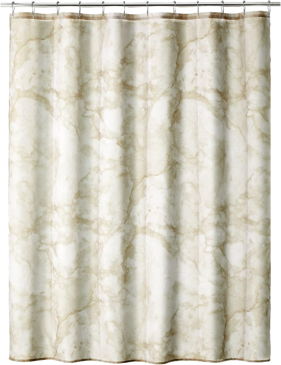 Fabric Shower Curtain, 72" x 72", Machine Washable, Quality Reinforced ...