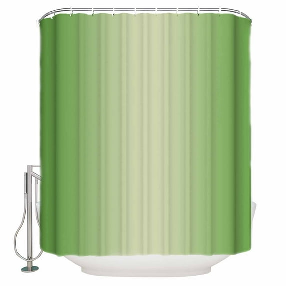 Fabric Shower Curtain Grass Green Ombre Solid Color Gradient Modern Art ...